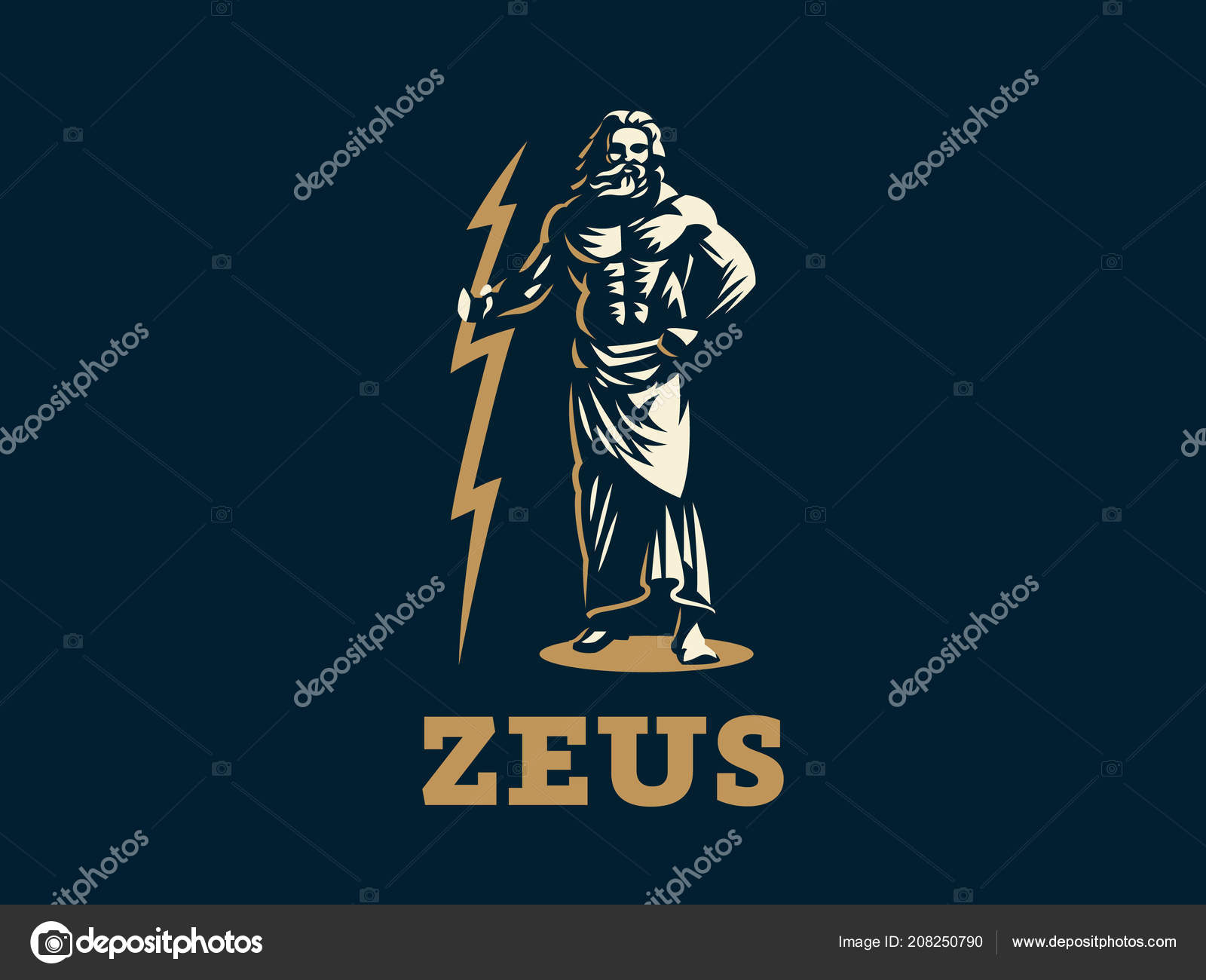 Greek God Zeus Lightning Bolt