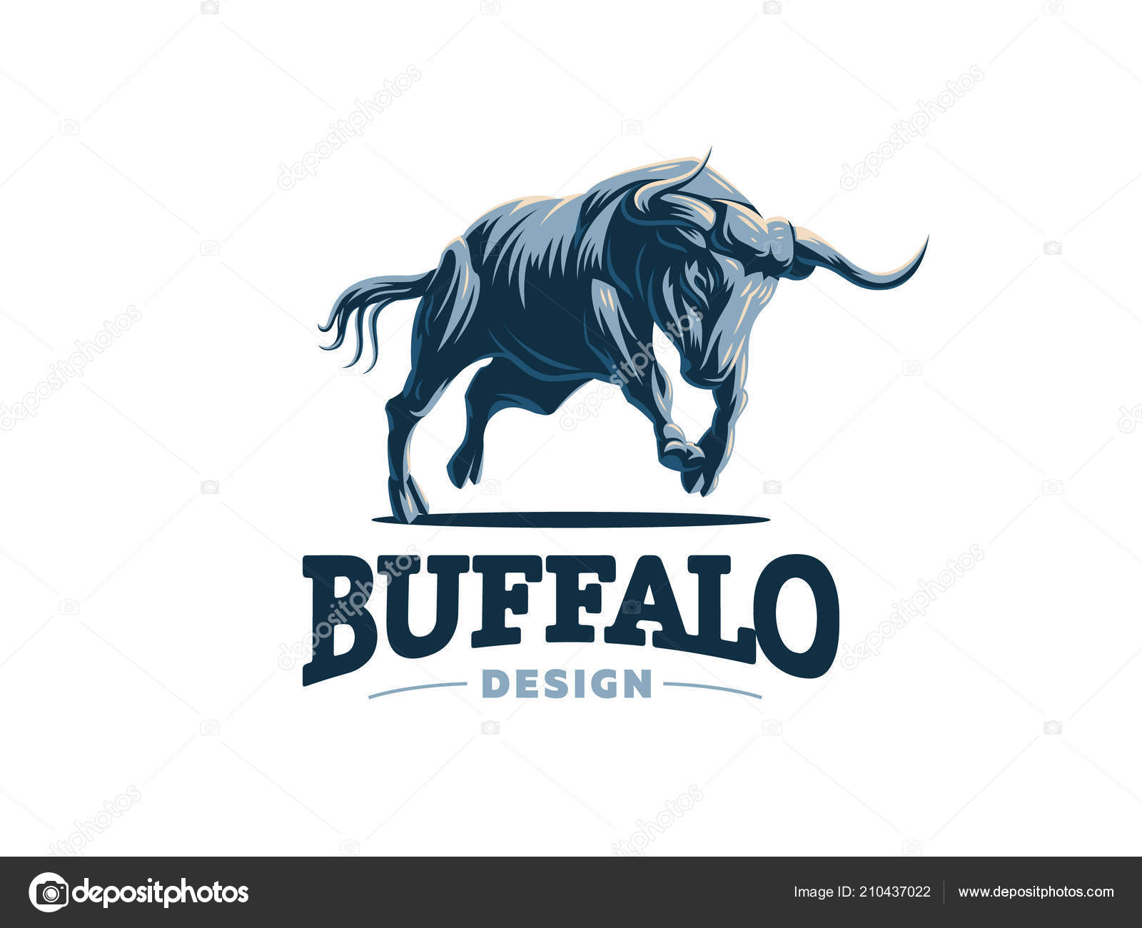 Bull. Vector logo. Stock Vector by ©Masterlevsha 210437022