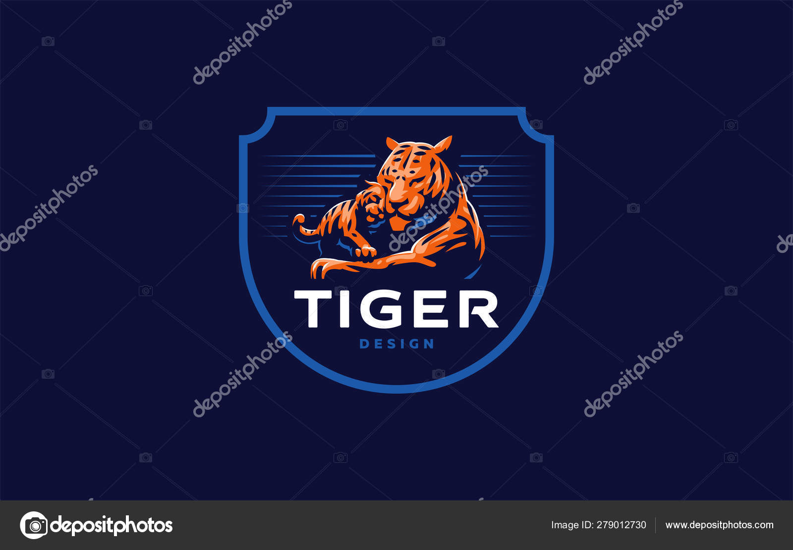 A tigress with a tiger cub Stock Vector Image by ©Masterlevsha #279012730