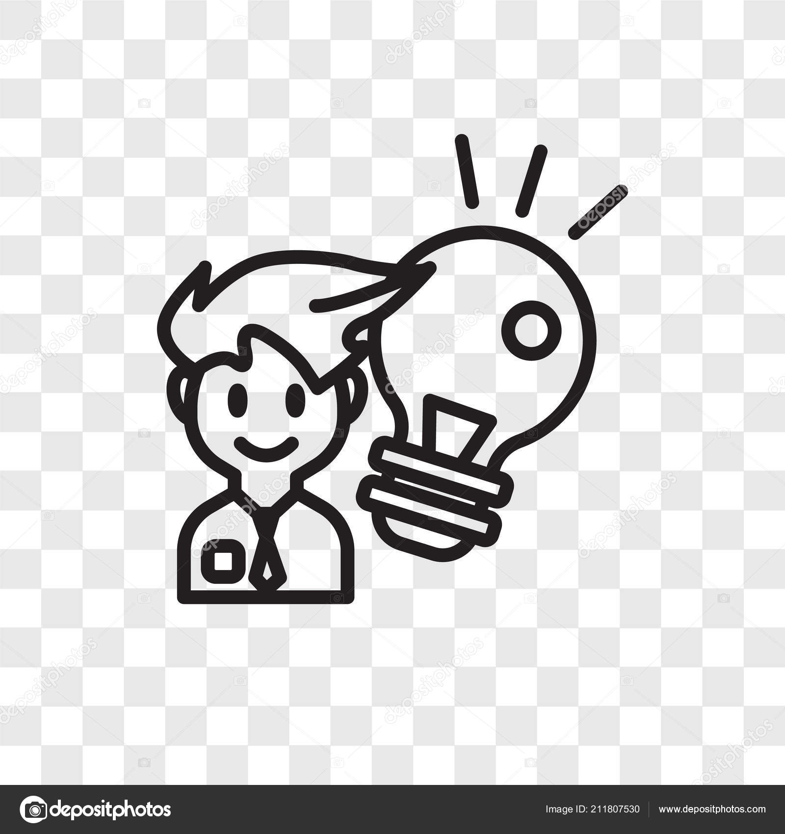 Idea vector icon isolated on transparent background, Idea logo design ...