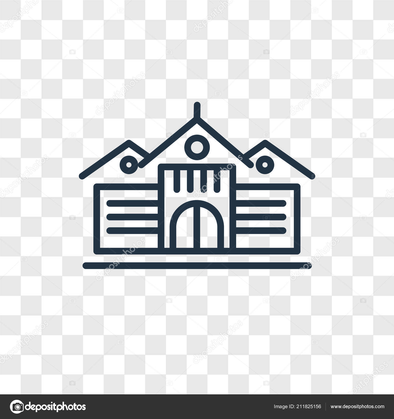 College vector icon isolated on transparent background, College logo ...