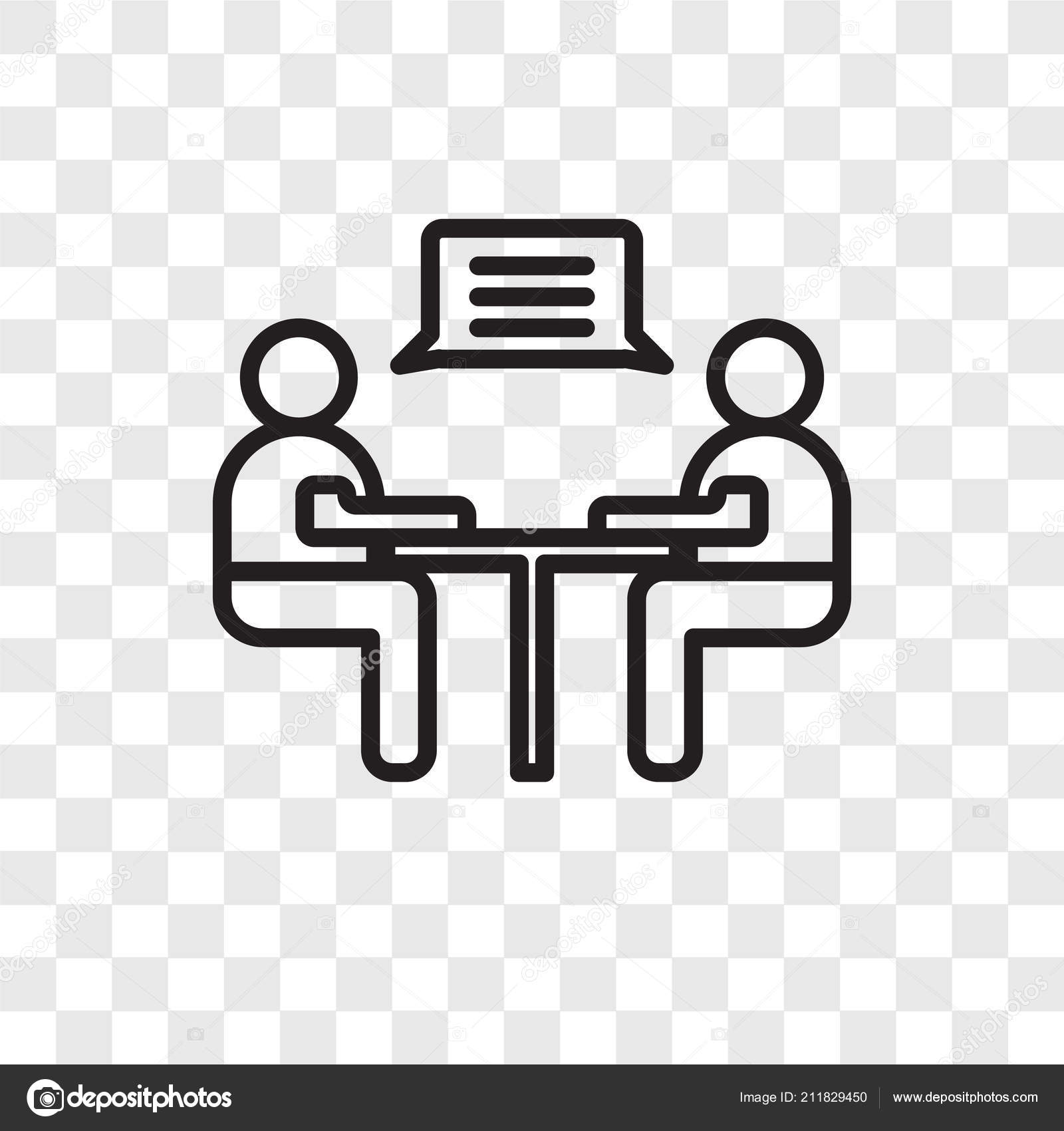 Interview vector icon isolated on transparent background, Interview ...