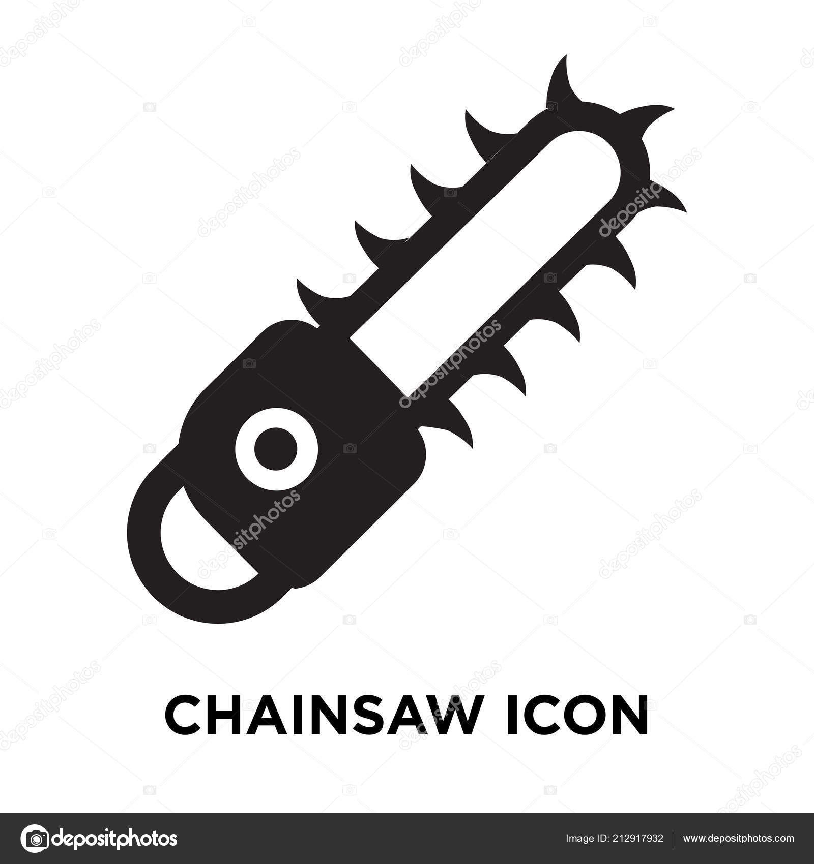 Chainsaw Icon Vector Isolated White Background Logo Concept Chainsaw ...