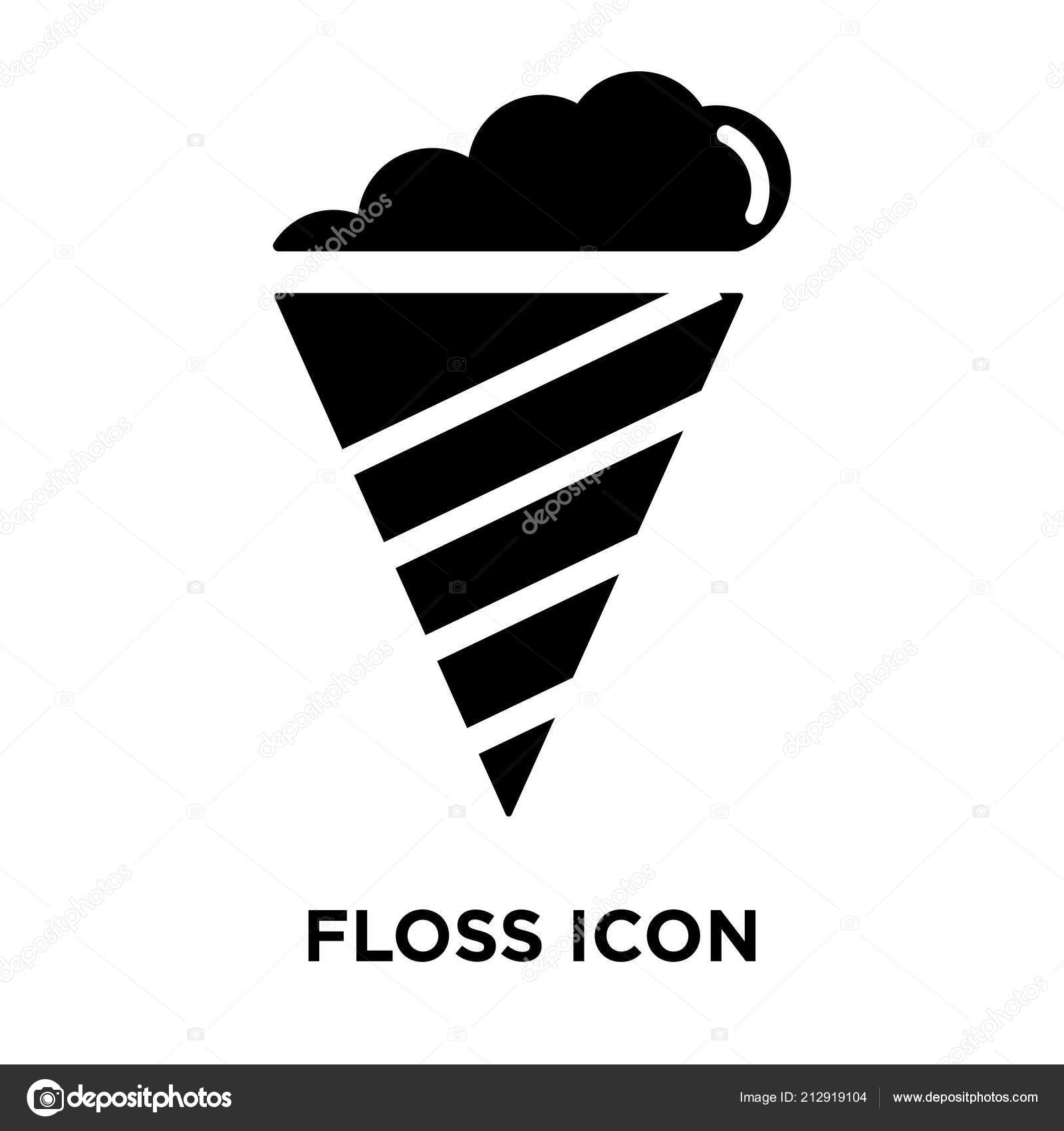 Floss Icon Vector Isolated White Background Logo Concept Floss Sign ...