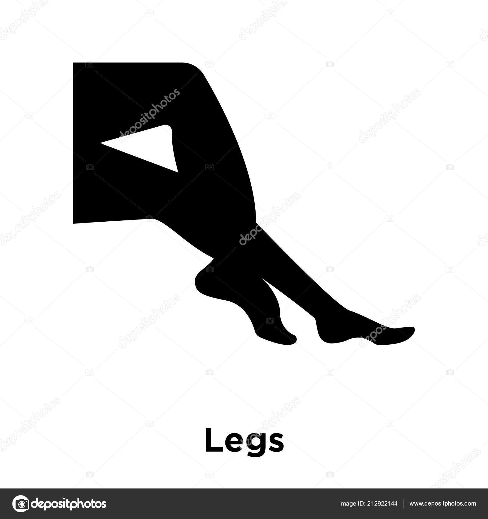 Legs Icon Vector Isolated White Background Logo Concept Legs Sign Stock ...