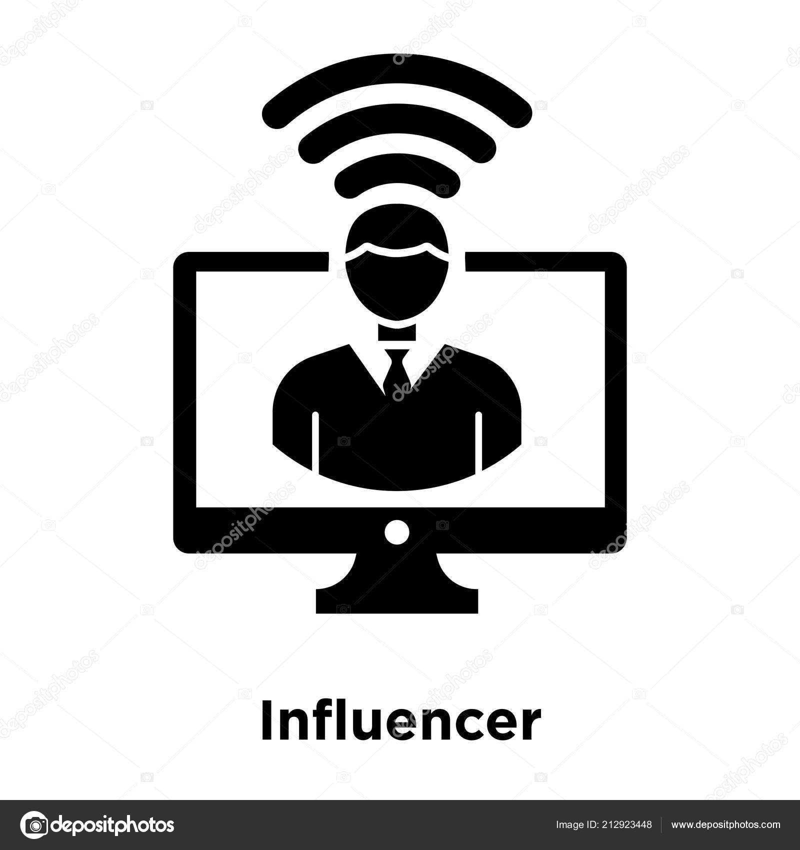 Influencer Icon Vector Isolated White Background Logo Concept ...