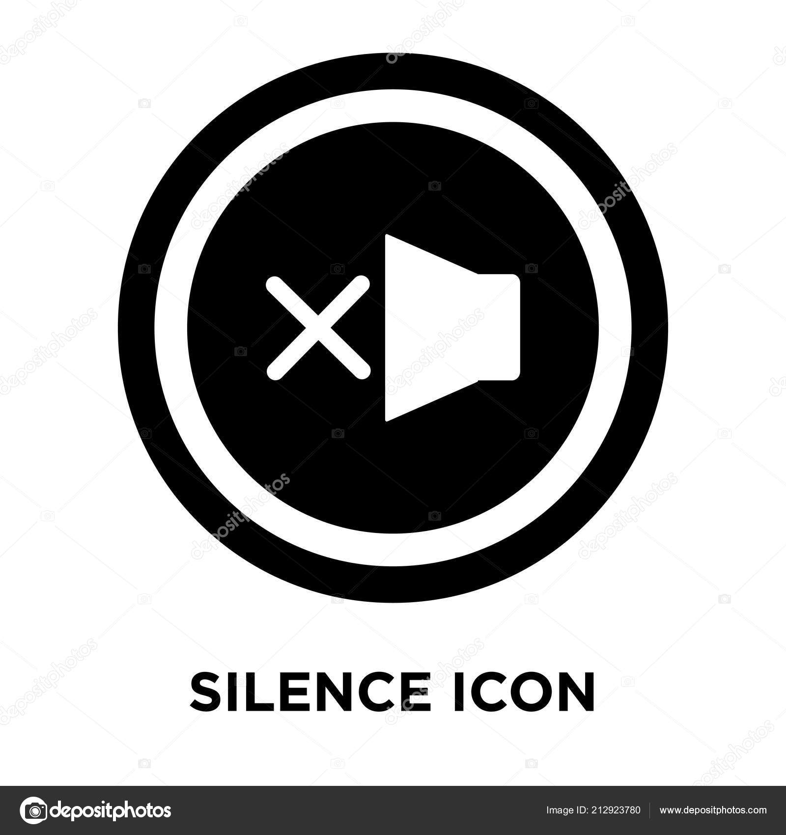 Silence Icône Vecteur Isolé Sur Fond Blanc Concept Logo Silence Vecteur ...