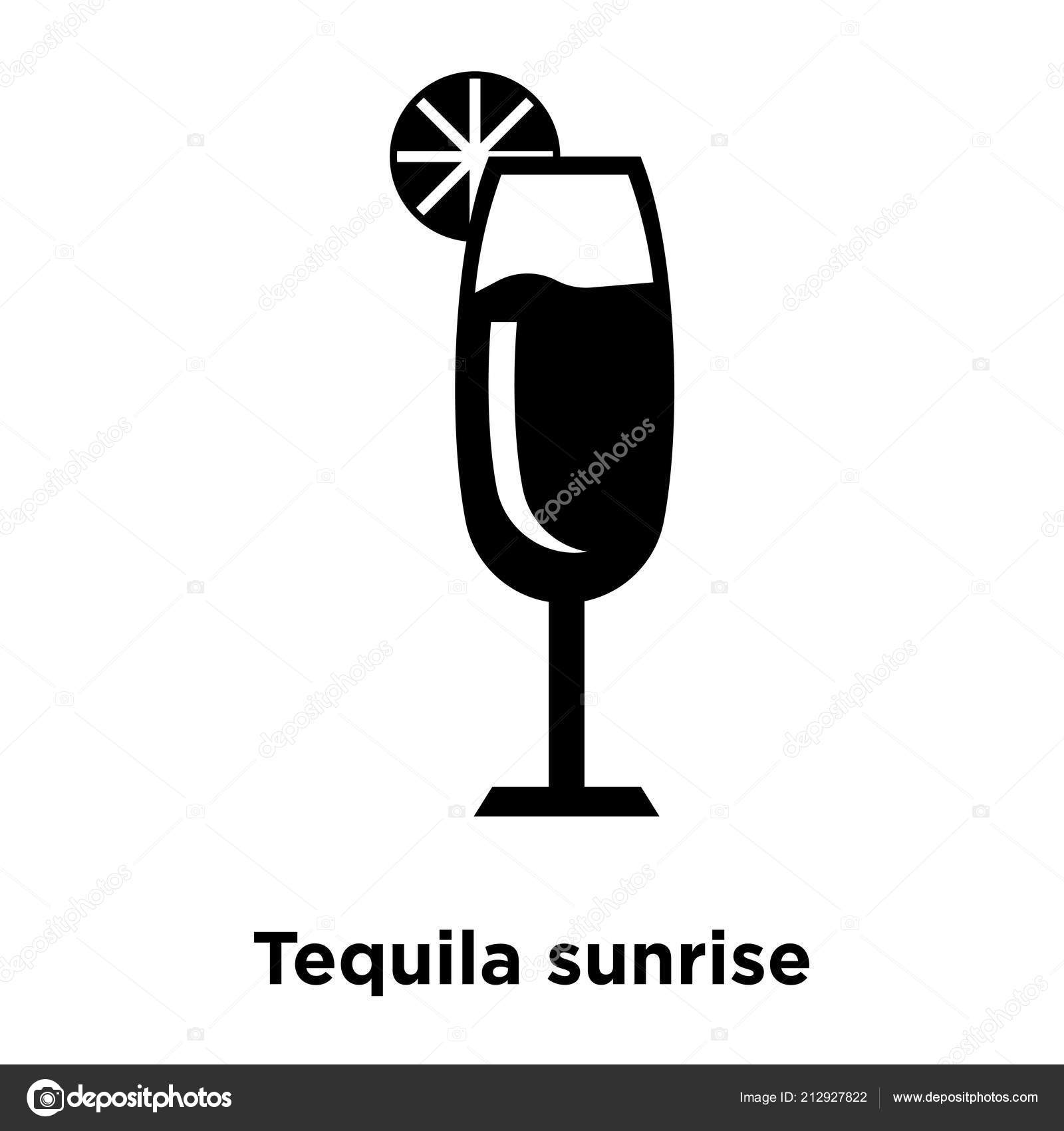 Tequila Sunrise Icon Vector Isolated White Background Logo Concept ...