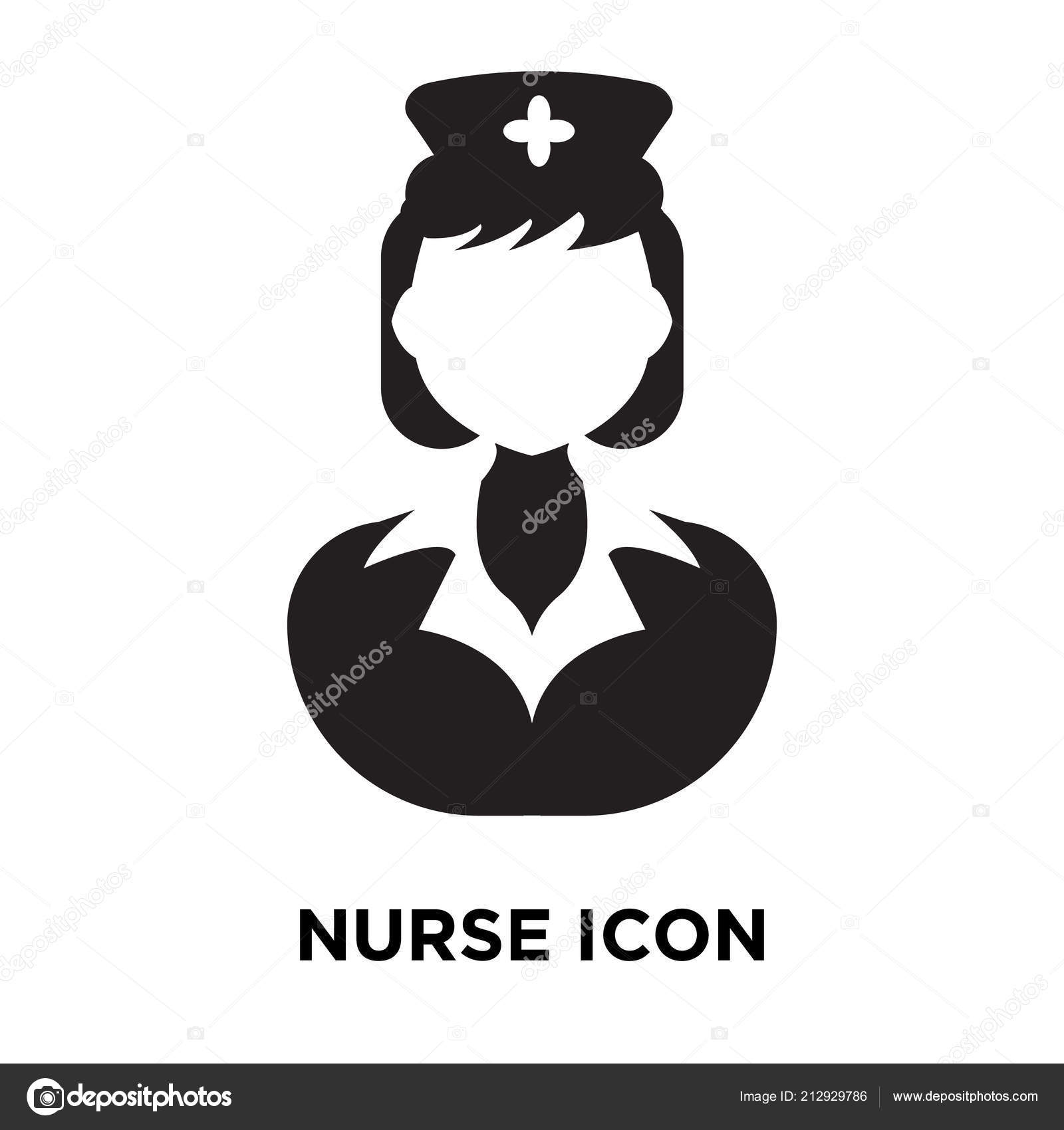 Nurse Icon Vector Isolated White Background Logo Concept Nurse Sign Stock Vector by ...