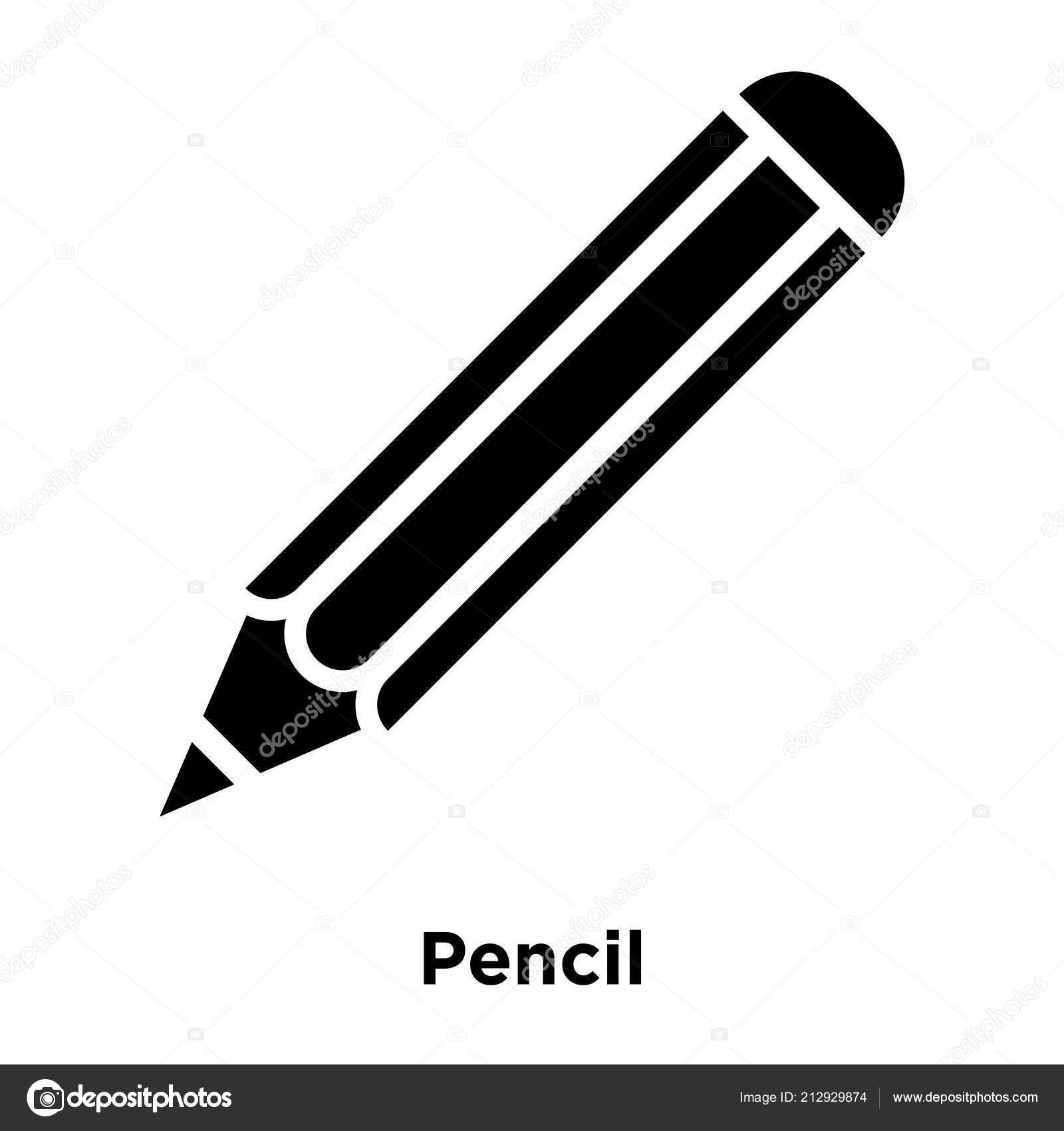 Pencil Icon Vector Isolated White Background Logo Concept Pencil Sign Stock Vector Image by ...