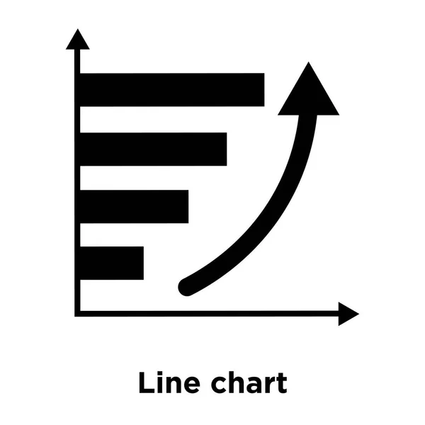 Line chart icon vector isolated on white background, logo concept of ...