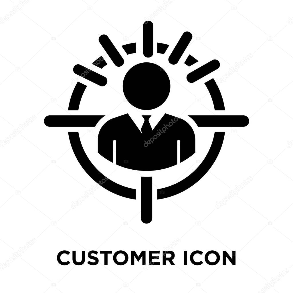 Icono del cliente vector aislado sobre fondo blanco, concepto de ...