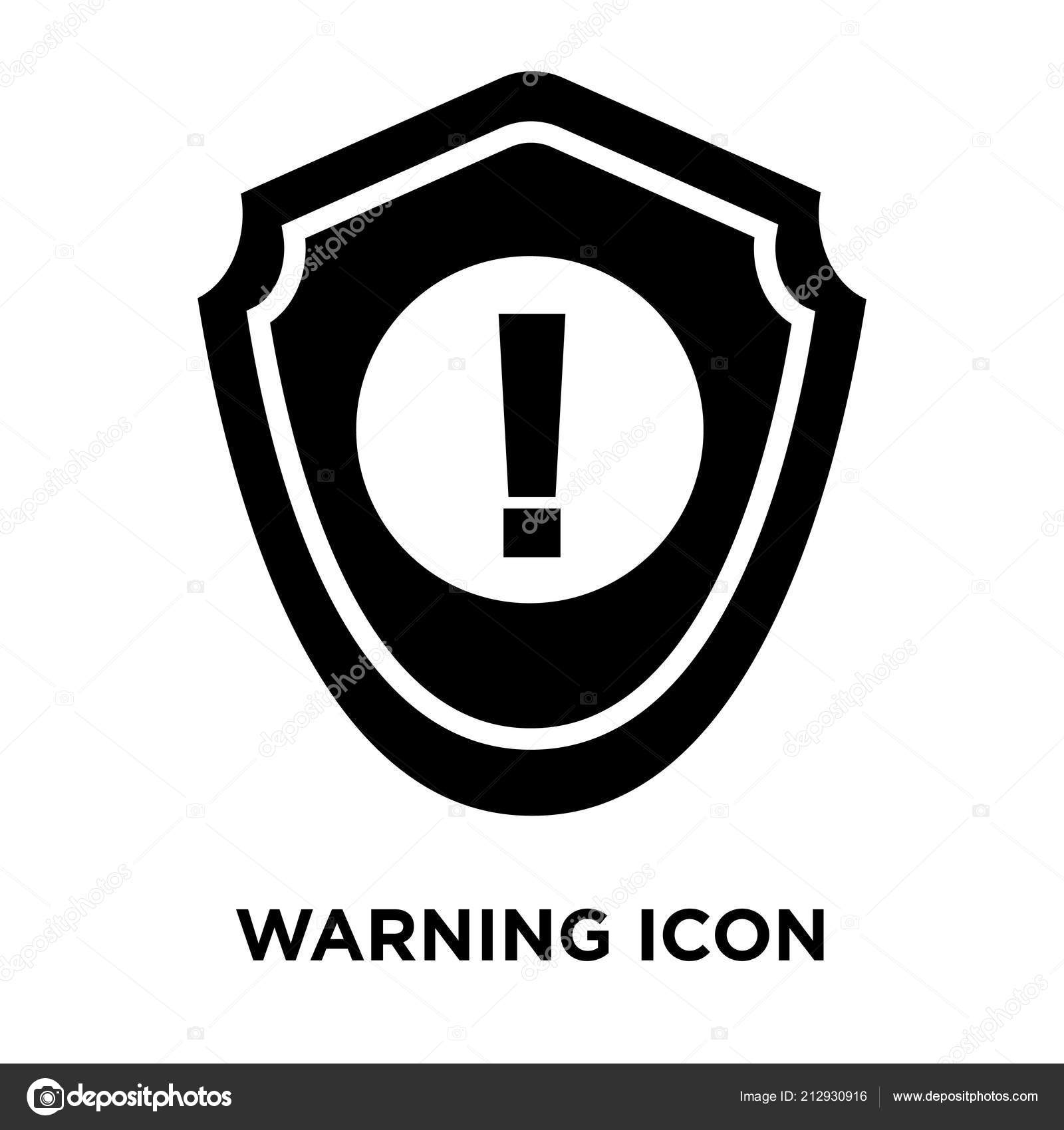 Warning Icon Vector Isolated White Background Logo Concept Warning Sign ...