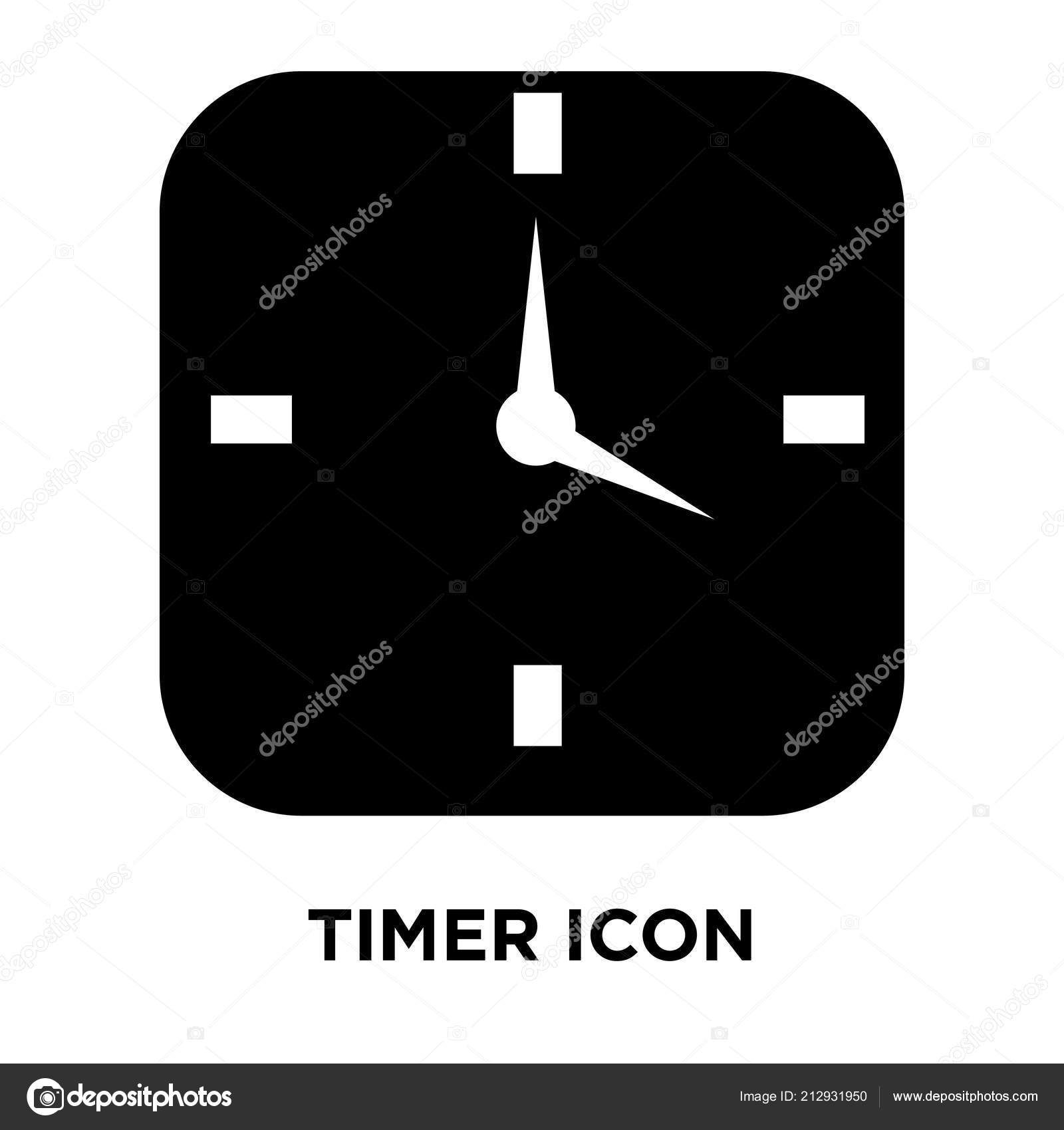 Timer Icon Vector Isolated White Background Logo Concept Timer Sign ...
