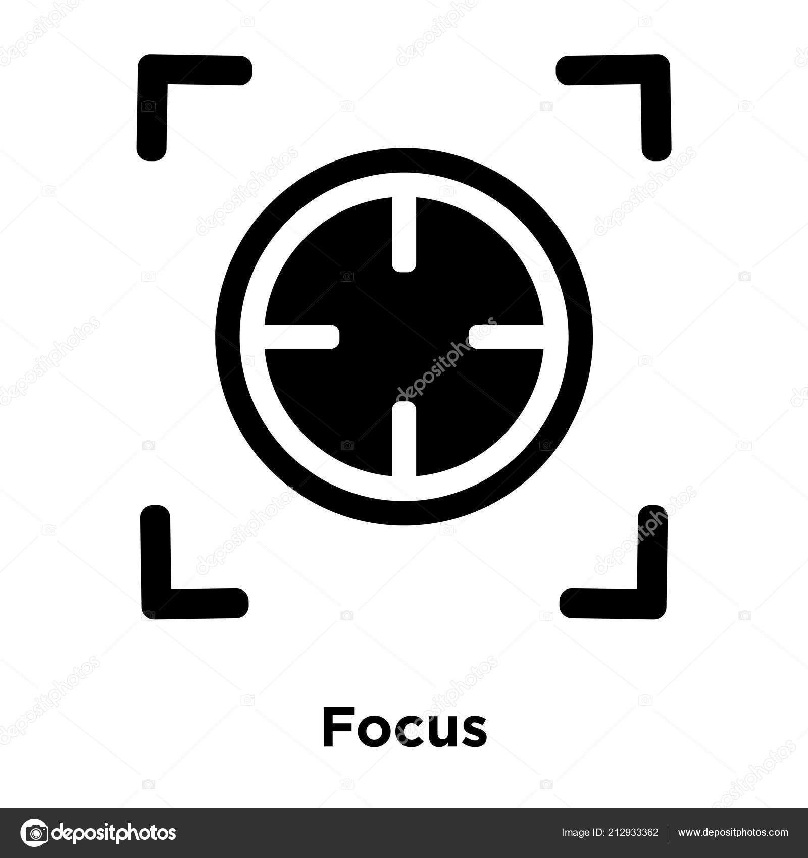 Vetor Ícone Foco Isolado Fundo Branco Conceito Logotipo Sinal Foco ...