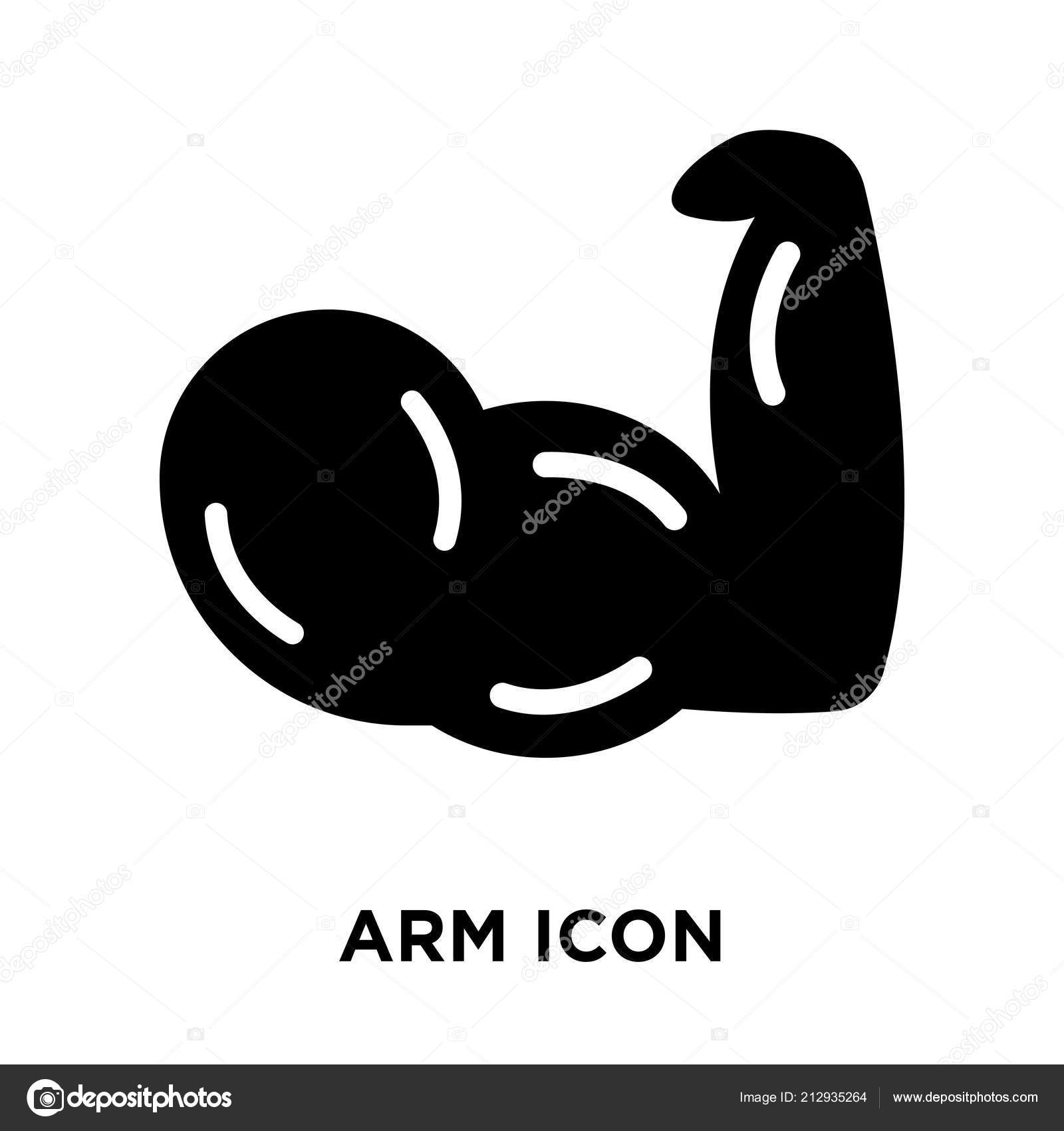 Arm Icon Vector Isolated White Background Logo Concept Arm Sign Stock ...