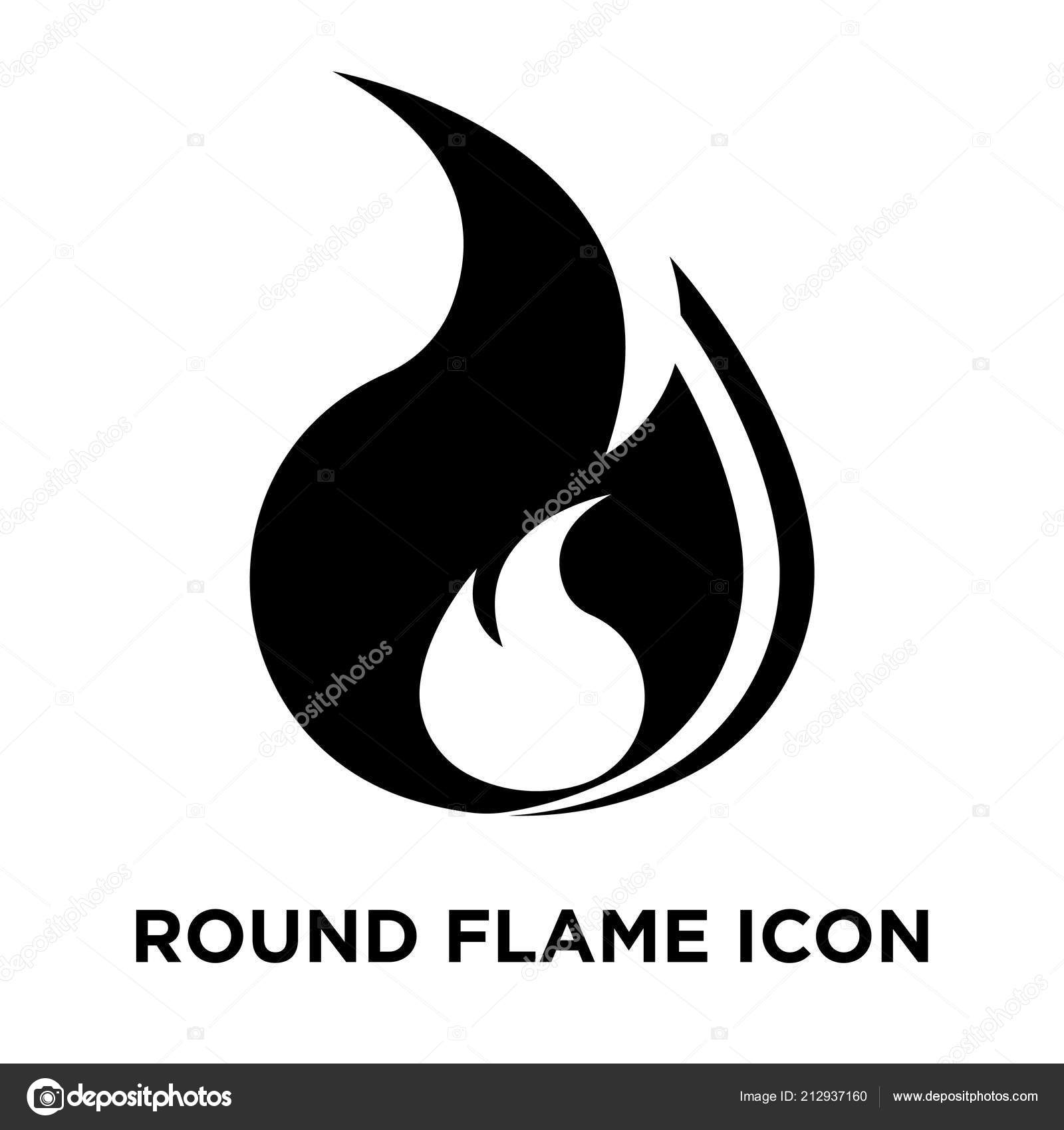 Flame Icon Vector Isolated White Background Logo Concept Flame Sign ...