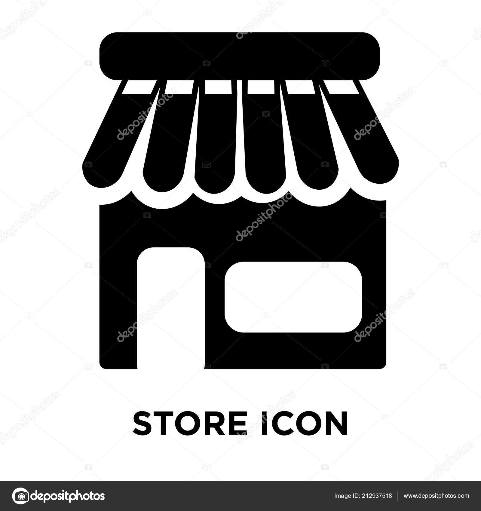 Store Icon Vector Isolated White Background Logo Concept Store Sign ...
