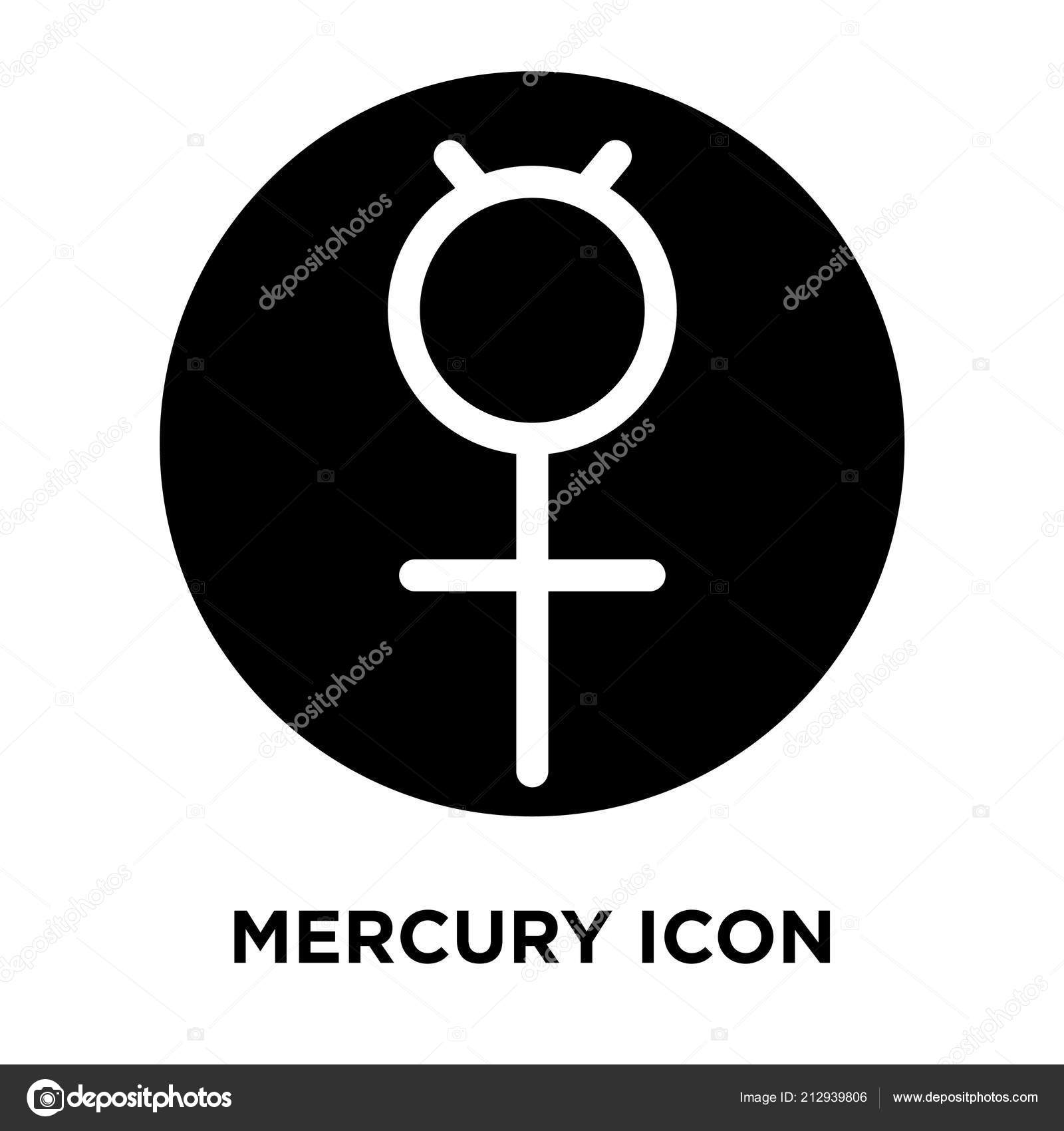 Mercury Icon Vector Isolated White Background Logo Concept Mercury Sign ...
