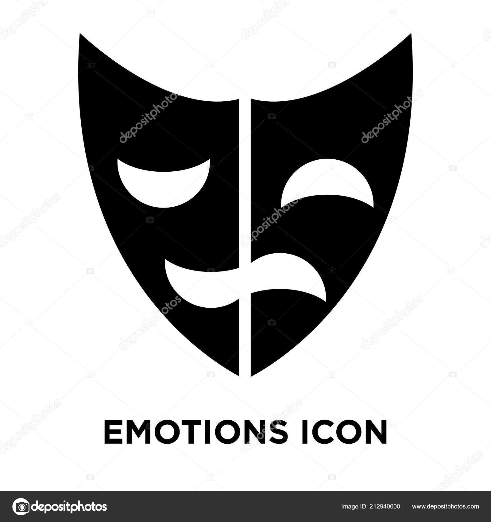 Emotions Icon Vector Isolated White Background Logo Concept Emotions ...