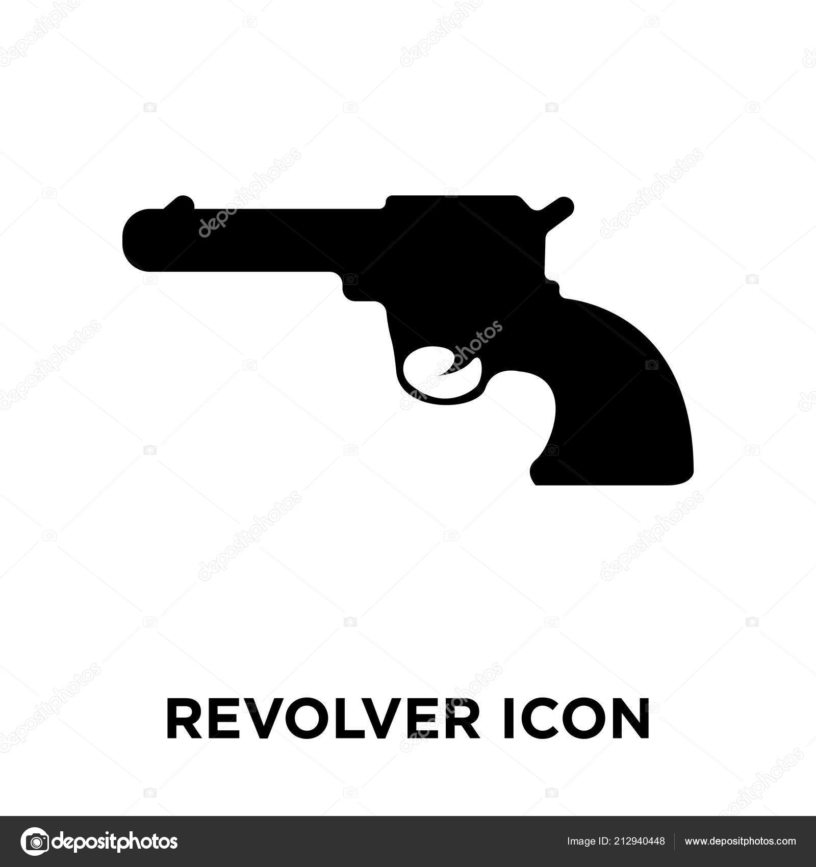 Vettoriale stockRevolver Icona Vettoriale Isolato Sfondo Bianco Logo ...