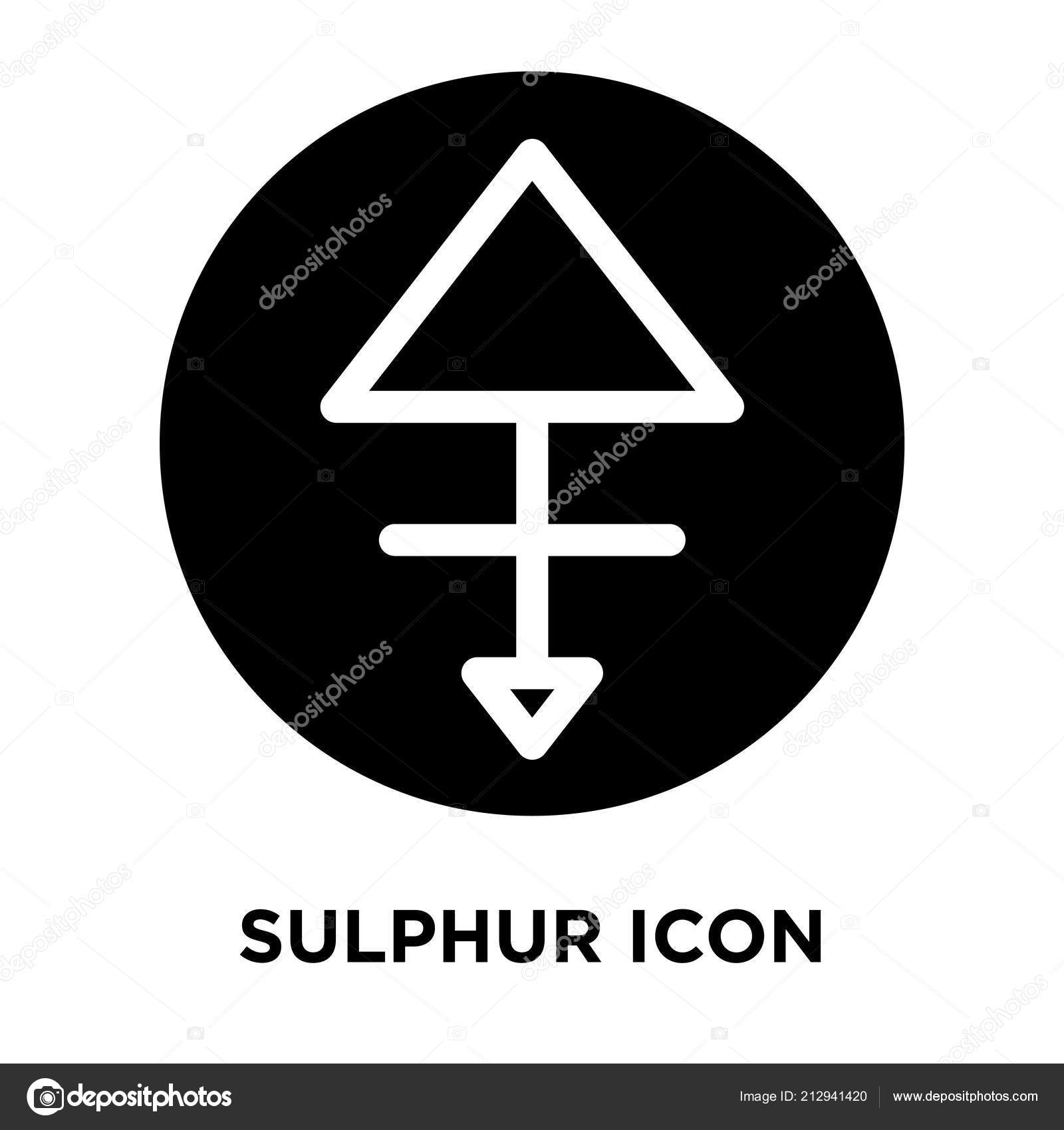 Sulphur Icon Vector Isolated White Background Logo Concept Sulphur Sign ...