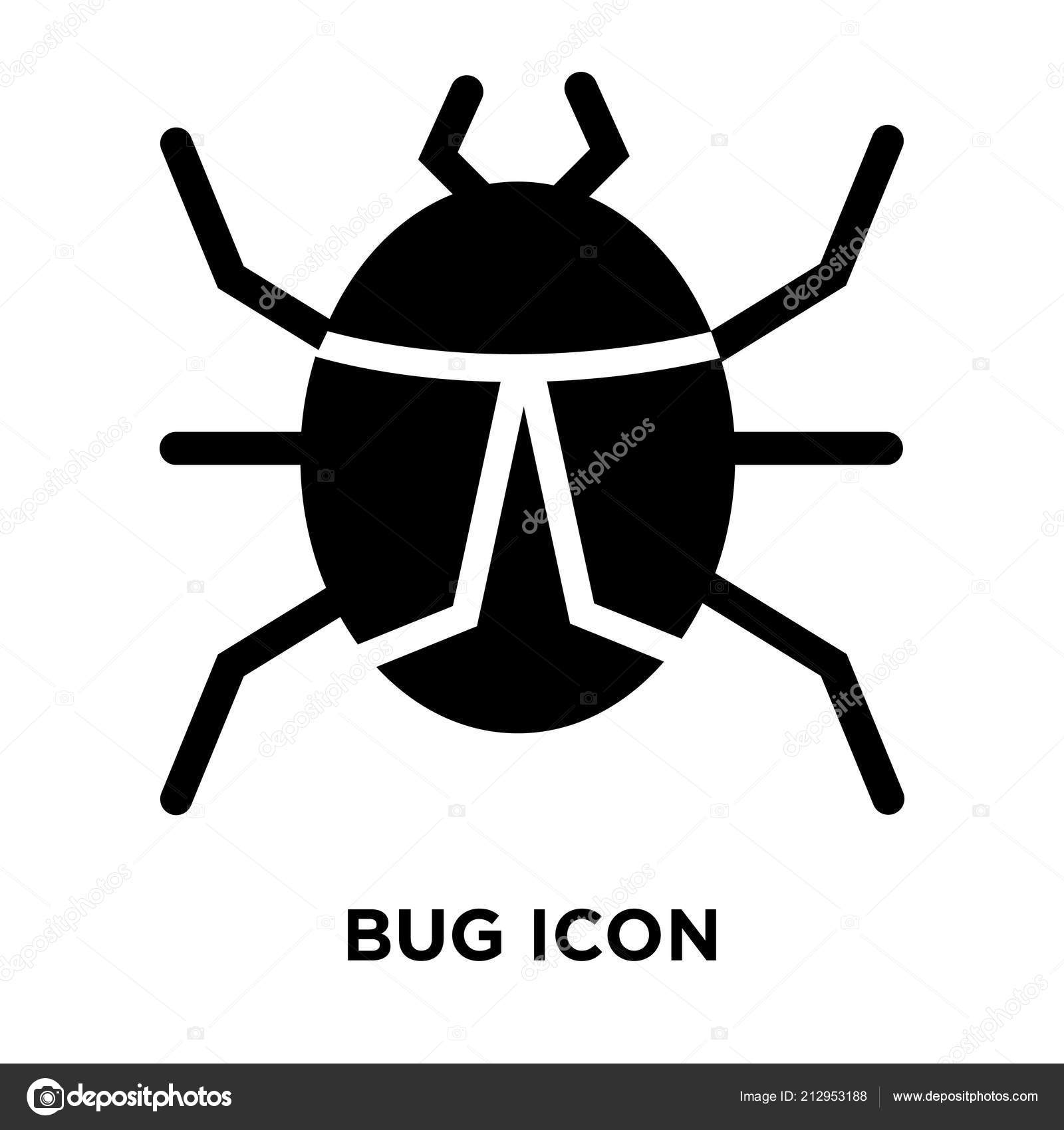 Bug Vector Icono Aislado Sobre Fondo Blanco Concepto Logotipo Bug ...