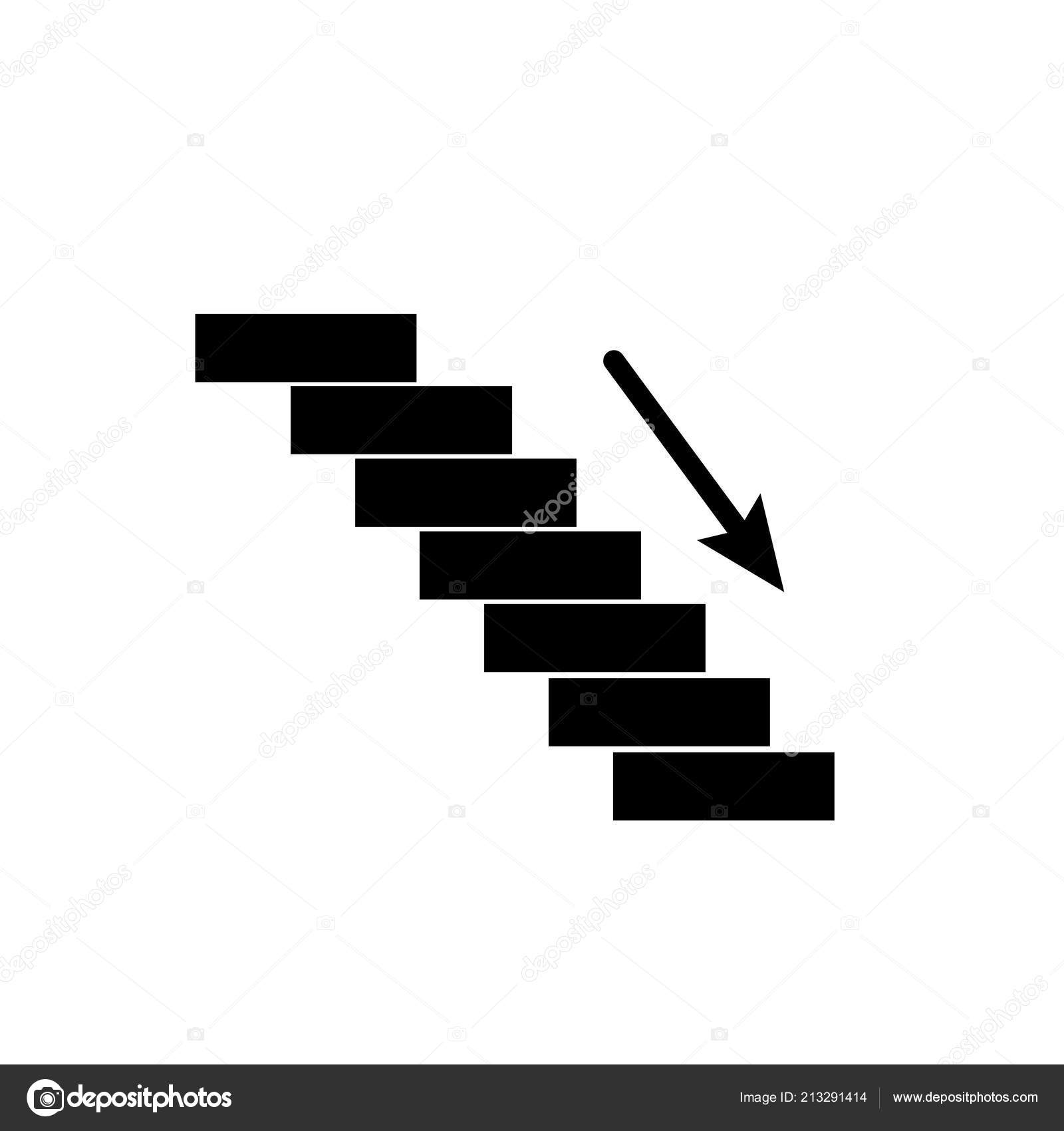 Stairs Icon Vector Isolated White Background Stairs Transparent Sign ⬇ ...