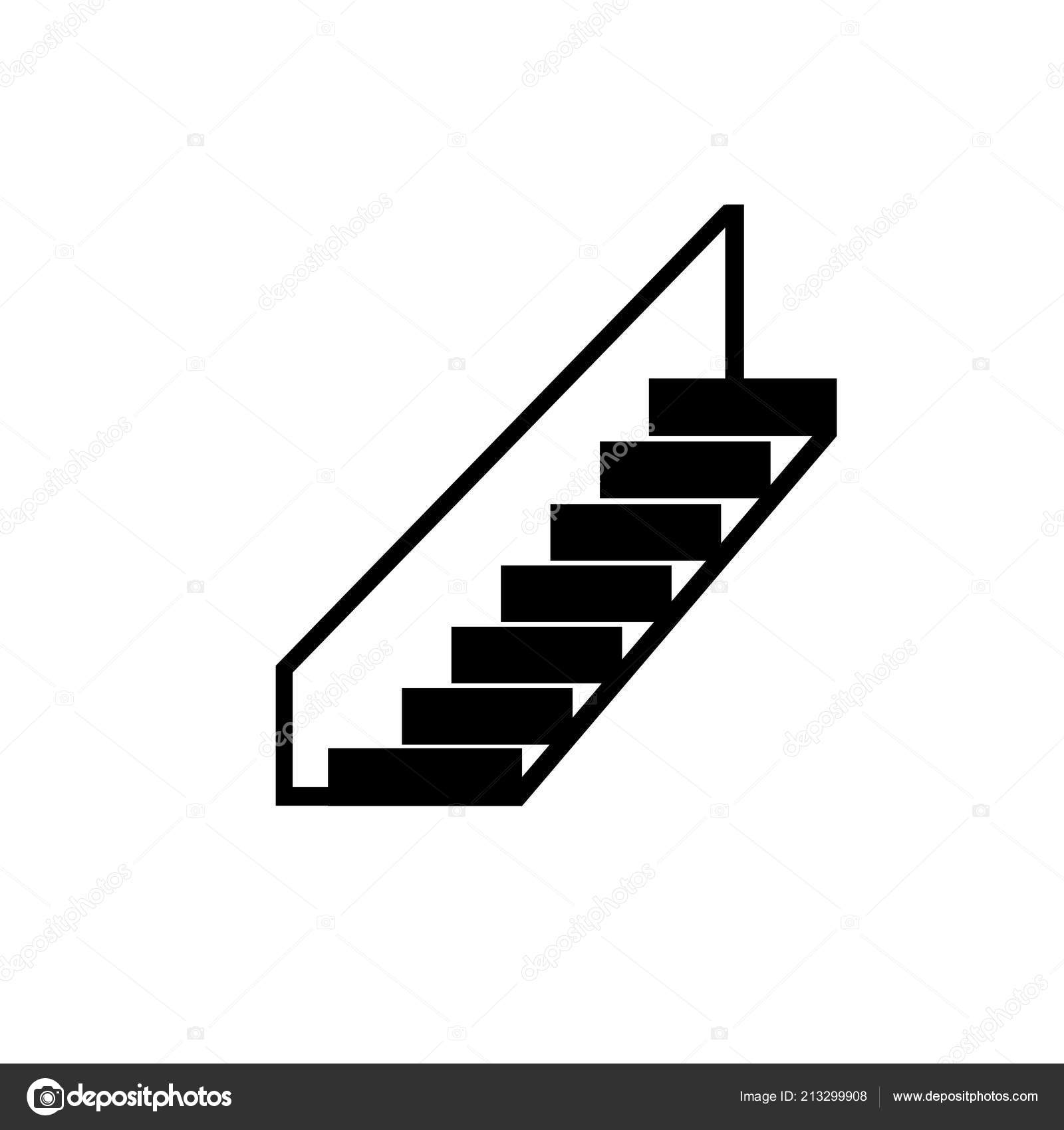 Escalator Sign Icon Vector Isolated White Background Escalator Sign ...