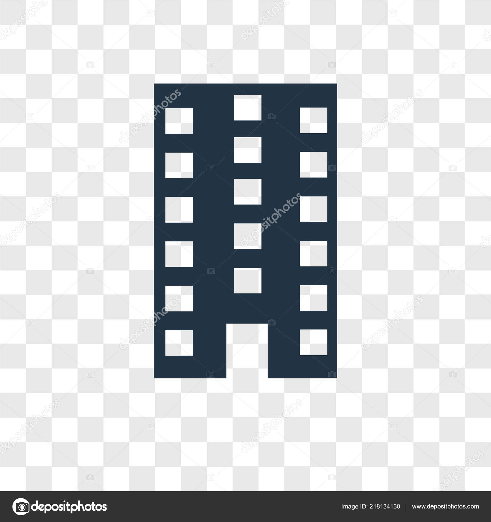 Building Vector Icon Isolated Transparent Background Building ...