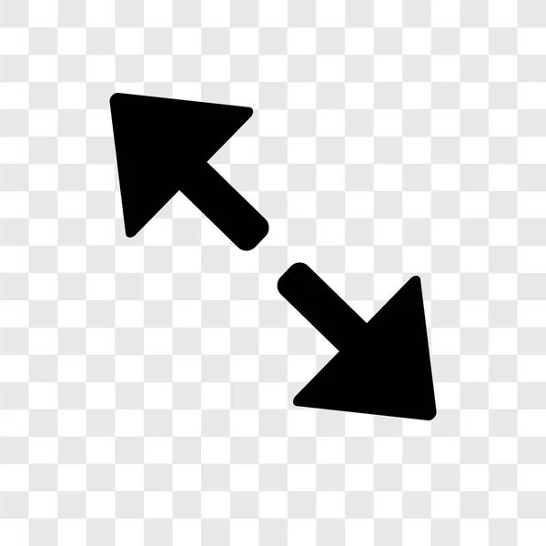 Diagonal Arrow Vector Icon Isolated Transparent Background Diagonal ...