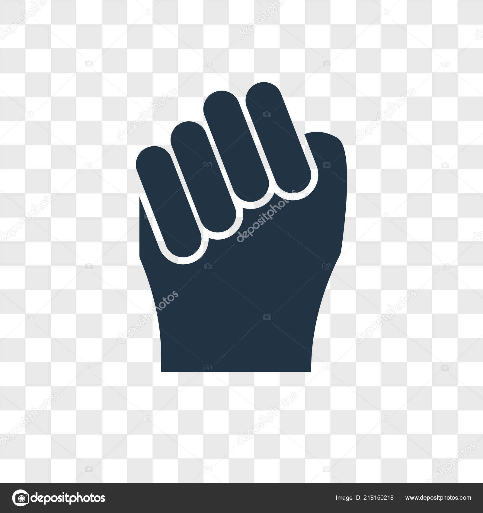 Faust Vektor Symbol Isoliert Auf Transparentem Hintergrund Faust ...