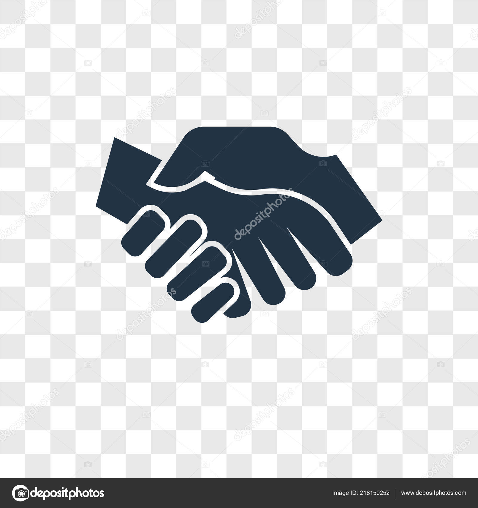 Handshake Vector Icon Isolated Transparent Background Handshake ...