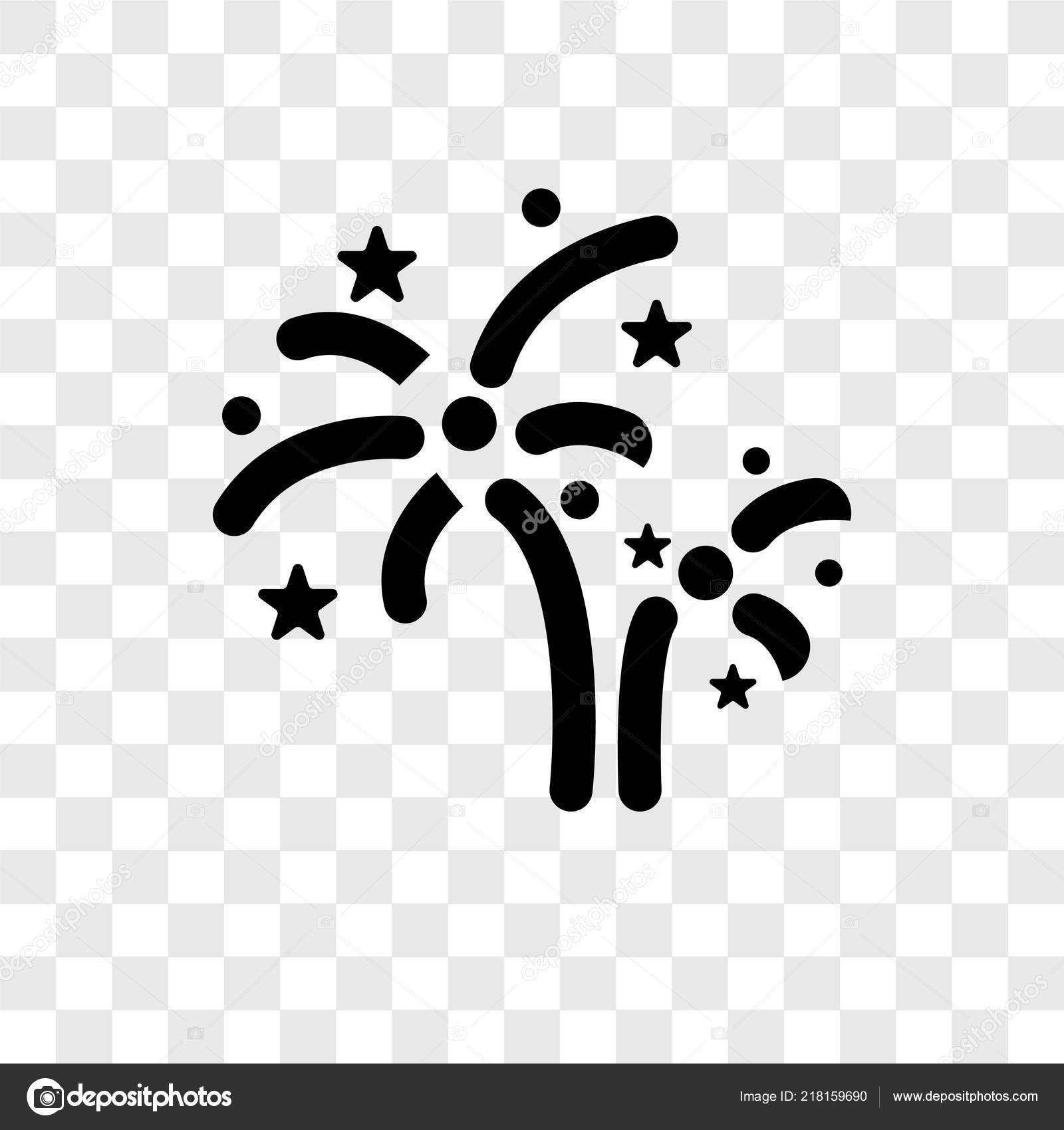 Fireworks Vector Icon Isolated Transparent Background Fireworks ...