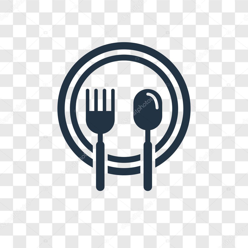 Icono de vector de alimentos aislado sobre fondo transparente, concepto ...