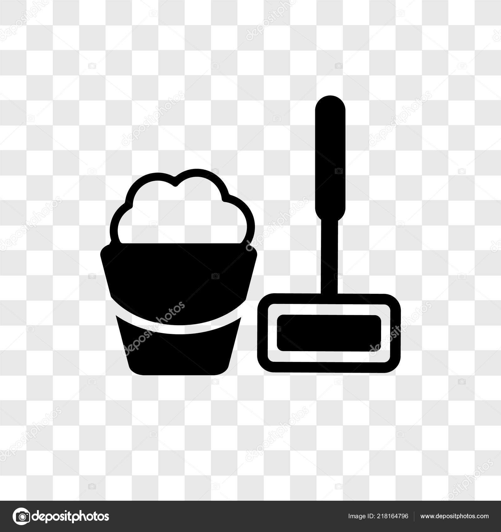 Floor Mop Vector Icon Isolated Transparent Background Floor Mop ...
