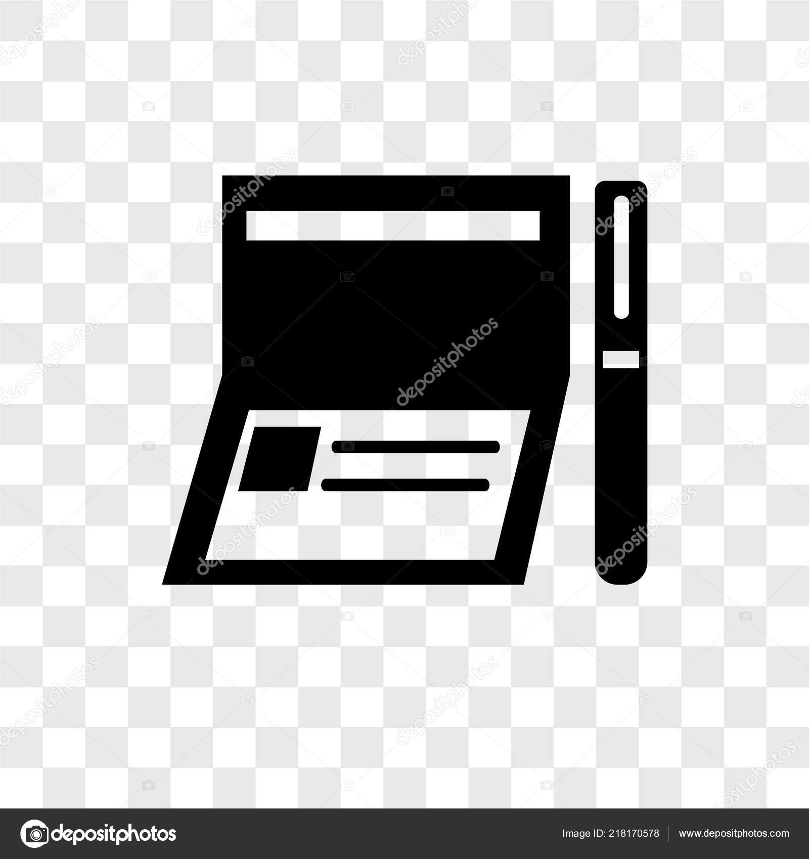 Checkbook Vector Icon Isolated Transparent Background Checkbook ...