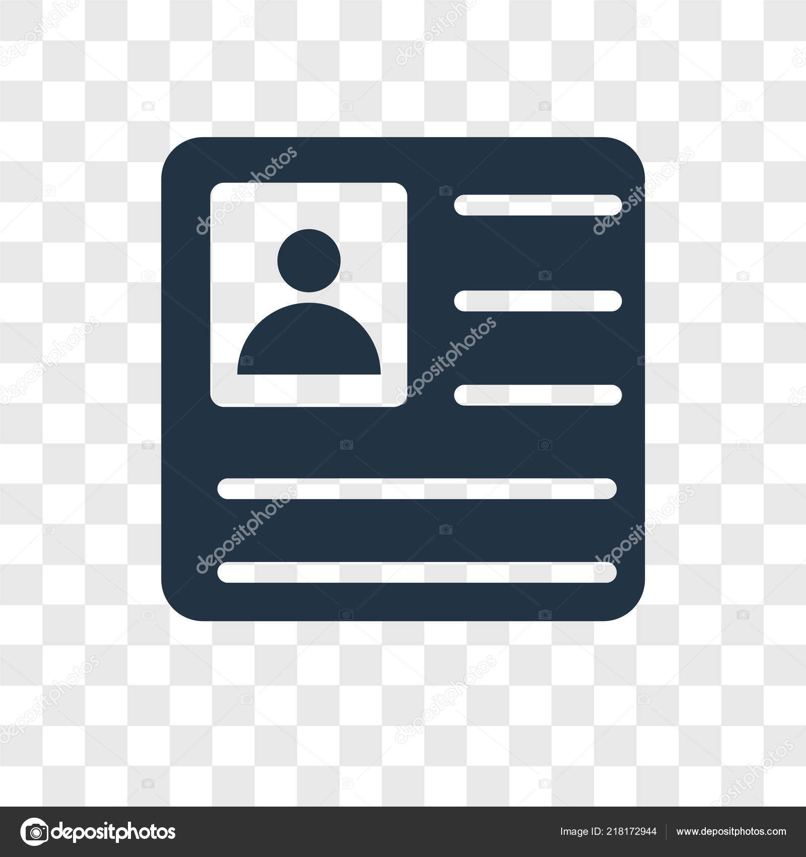 Profile Vector Icon Isolated Transparent Background Profile ...