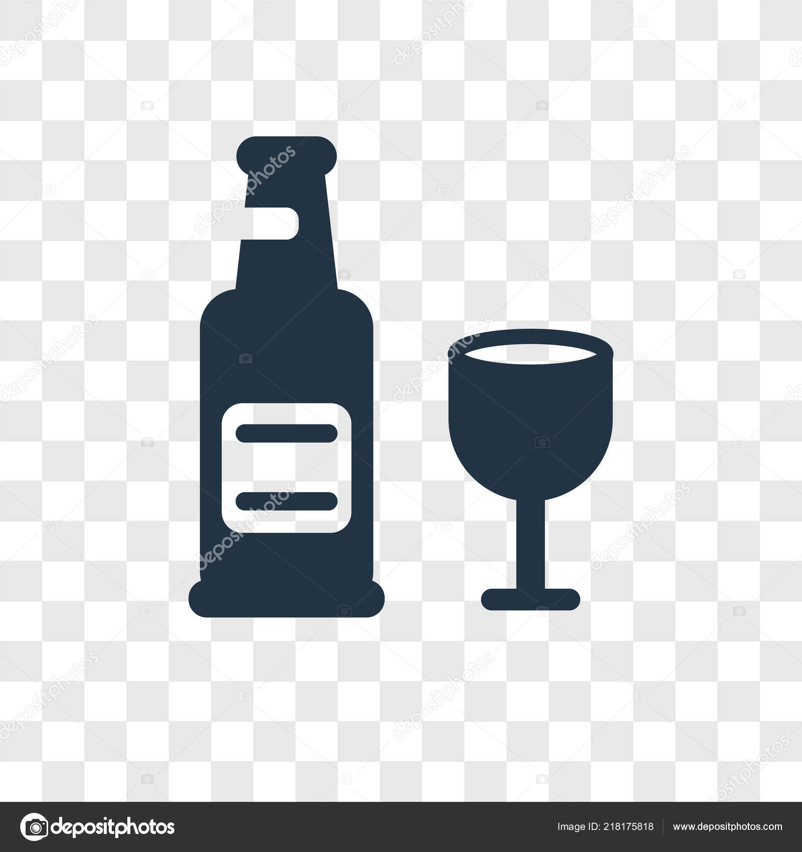 Wine Vector Icon Isolated Transparent Background Wine Transparency Logo ...