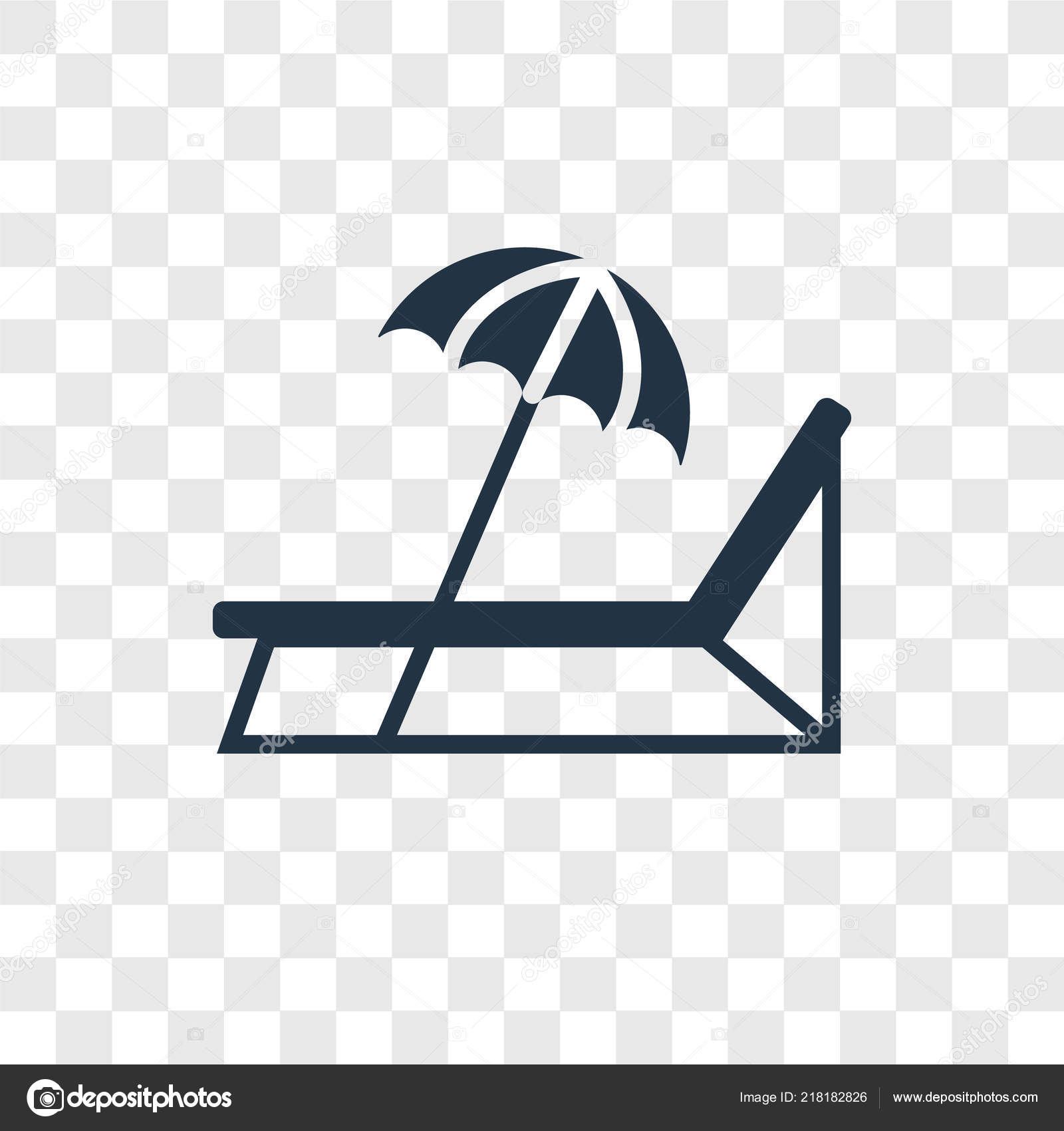 Sunbed Icon Trendy Design Style Sunbed Icon Isolated Transparent ...