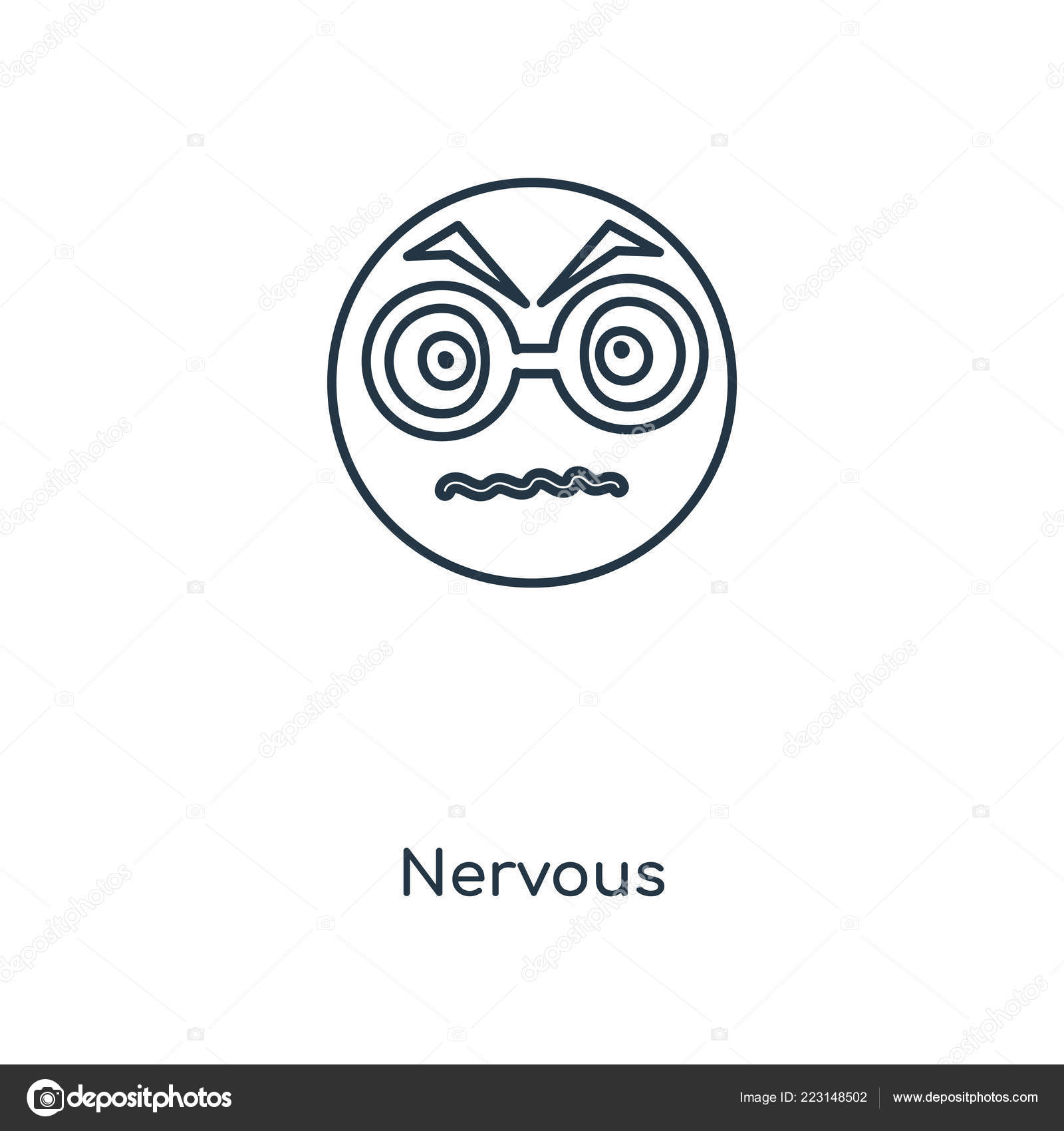 Nervous Icon Trendy Design Style Nervous Icon Isolated White Background Stock Vector Image by ...