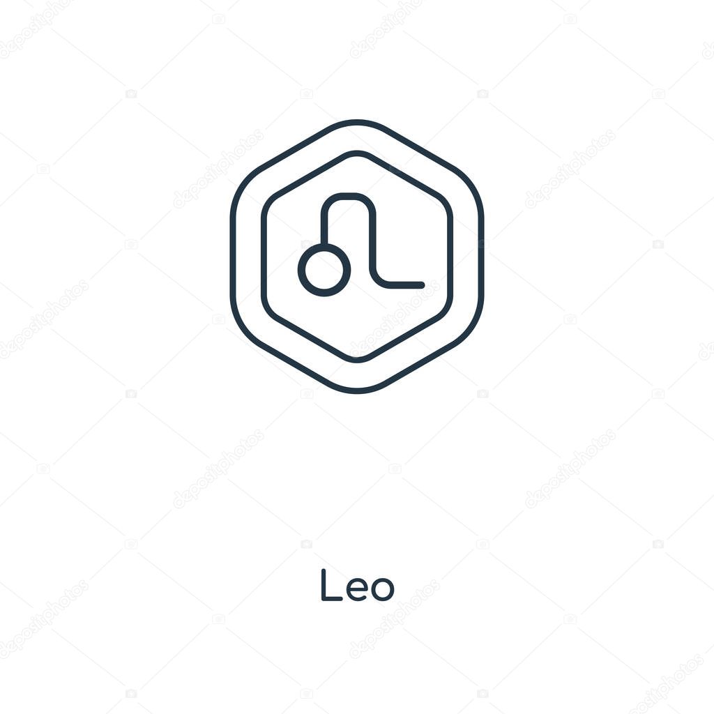 Leo icono en el estilo de diseño de moda. leo icono aislado sobre fondo ...