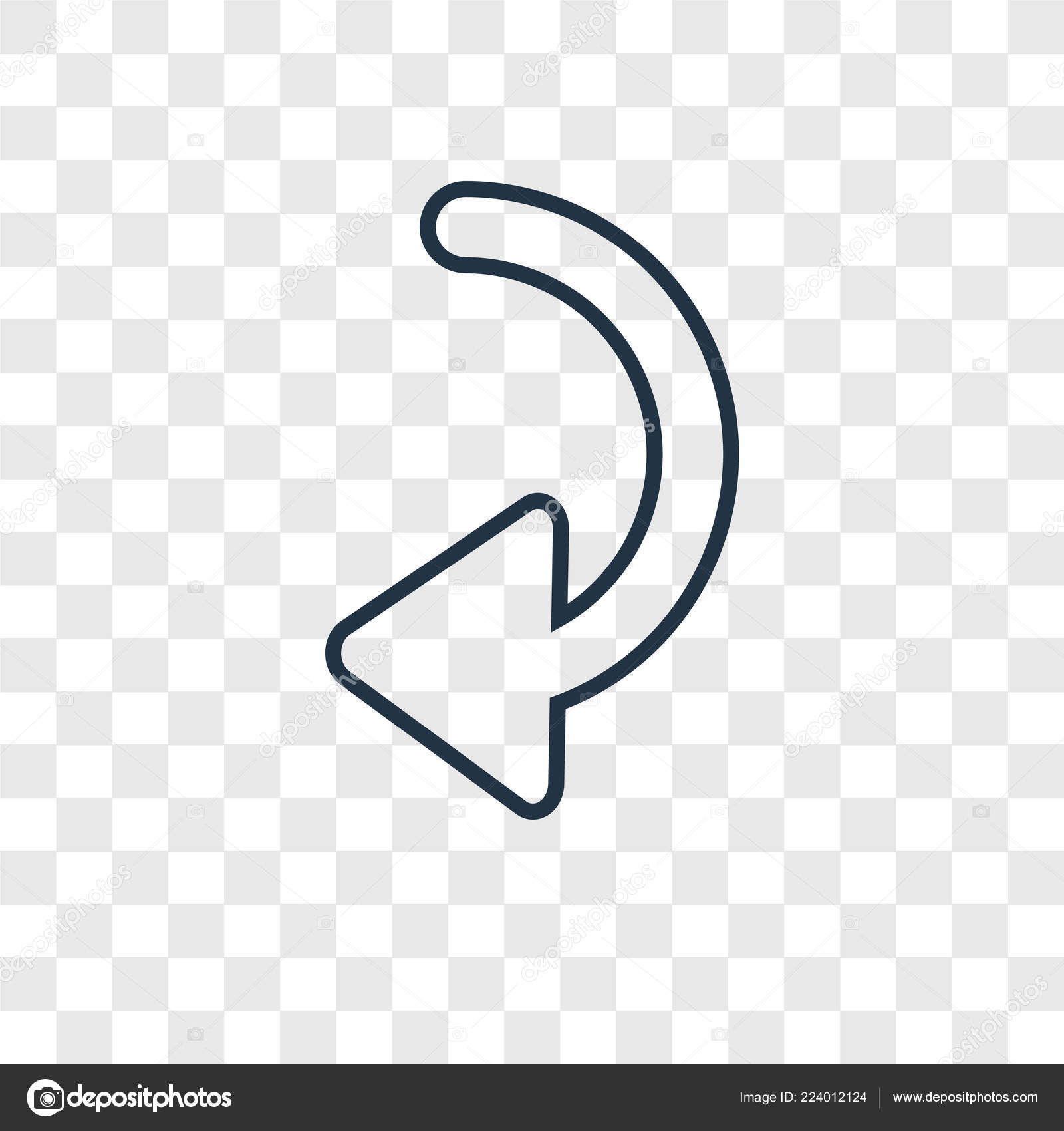 Left Curve Icon Trendy Design Style Left Curve Icon Isolated Stock ...