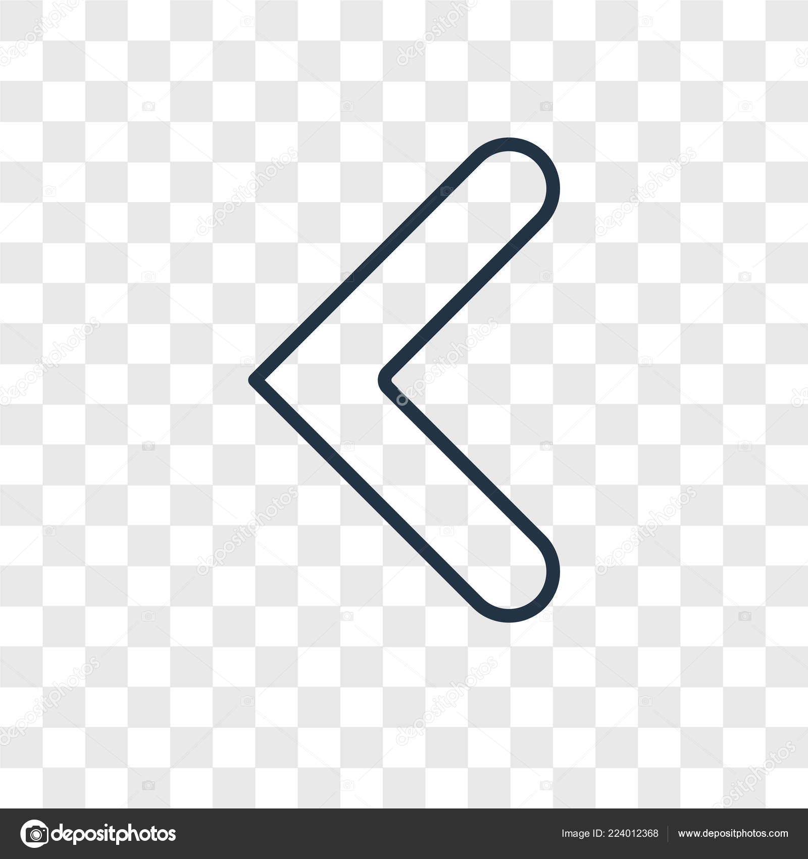 Flecha Izquierda Transparente Icono De Vector De Flecha Izquierda