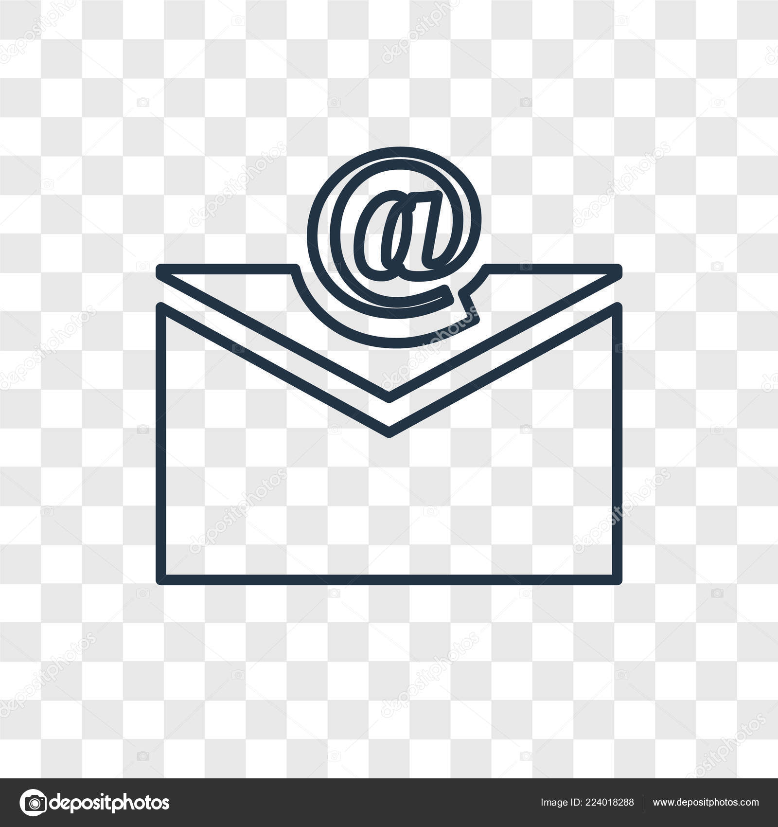 Email Icon Trendy Design Style Email Icon Isolated Transparent ...