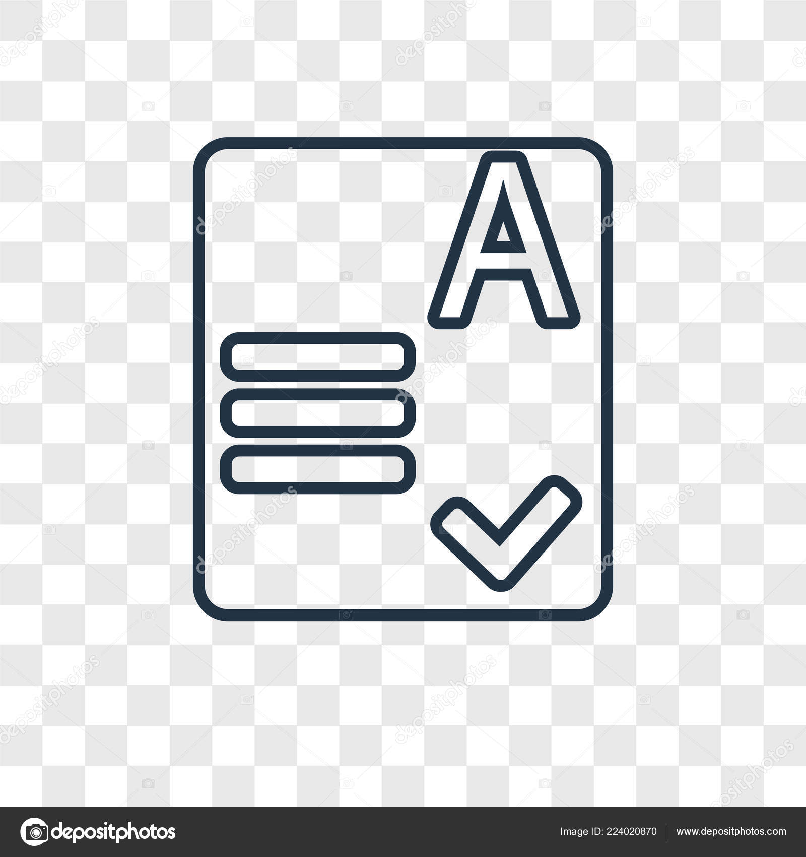 Exam Icon Trendy Design Style Exam Icon Isolated Transparent Background ...