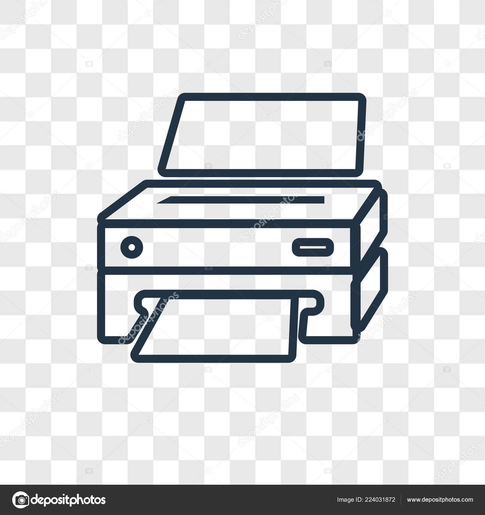 Printer Icon Trendy Design Style Printer Icon Isolated Transparent ...