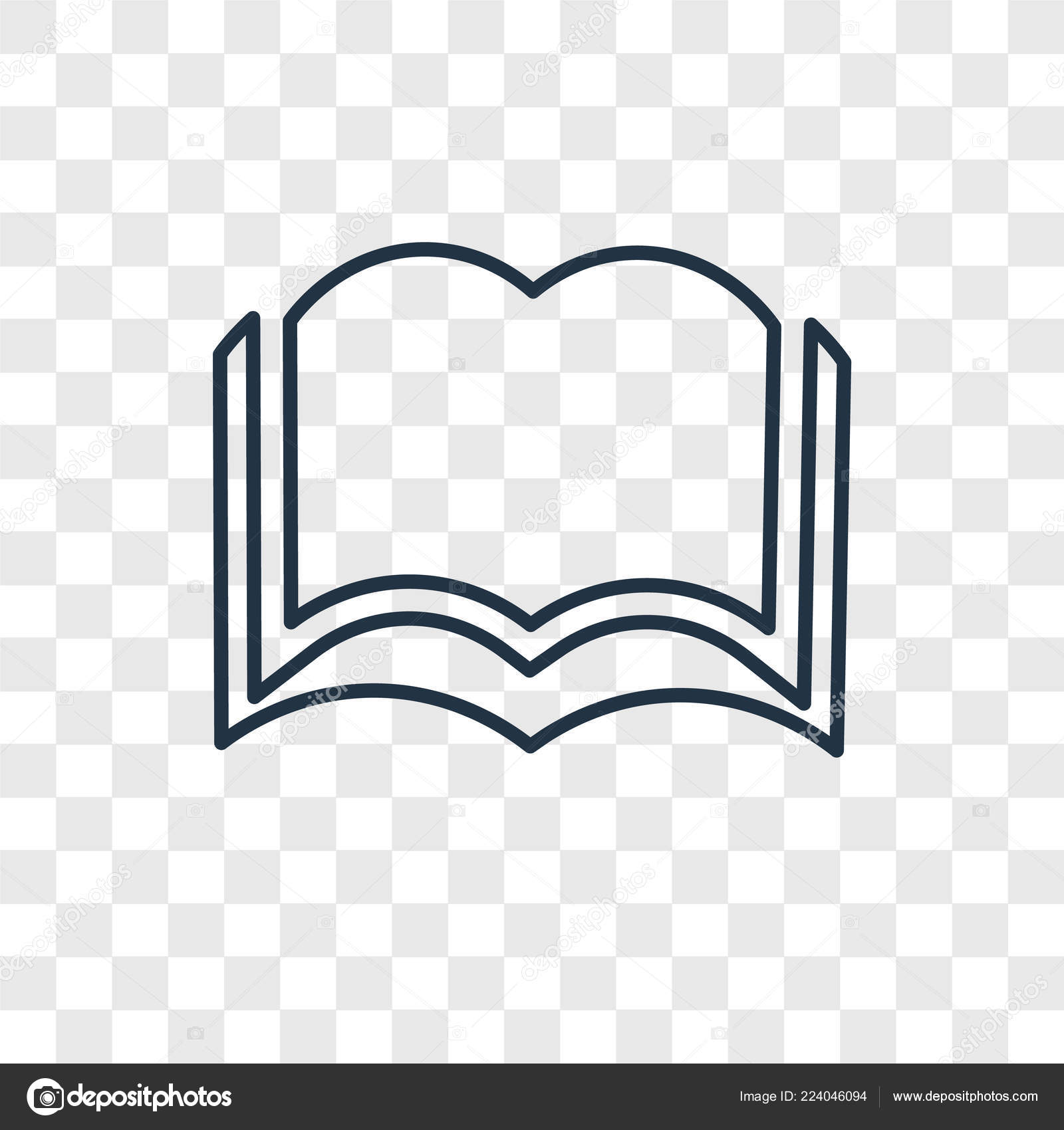 Open Book Icon Trendy Design Style Open Book Icon Isolated Stock Vector ...