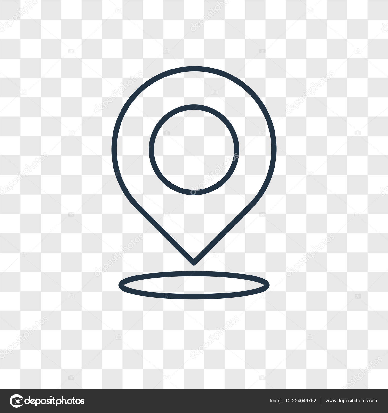 Location Icon Trendy Design Style Location Icon Isolated Transparent ...