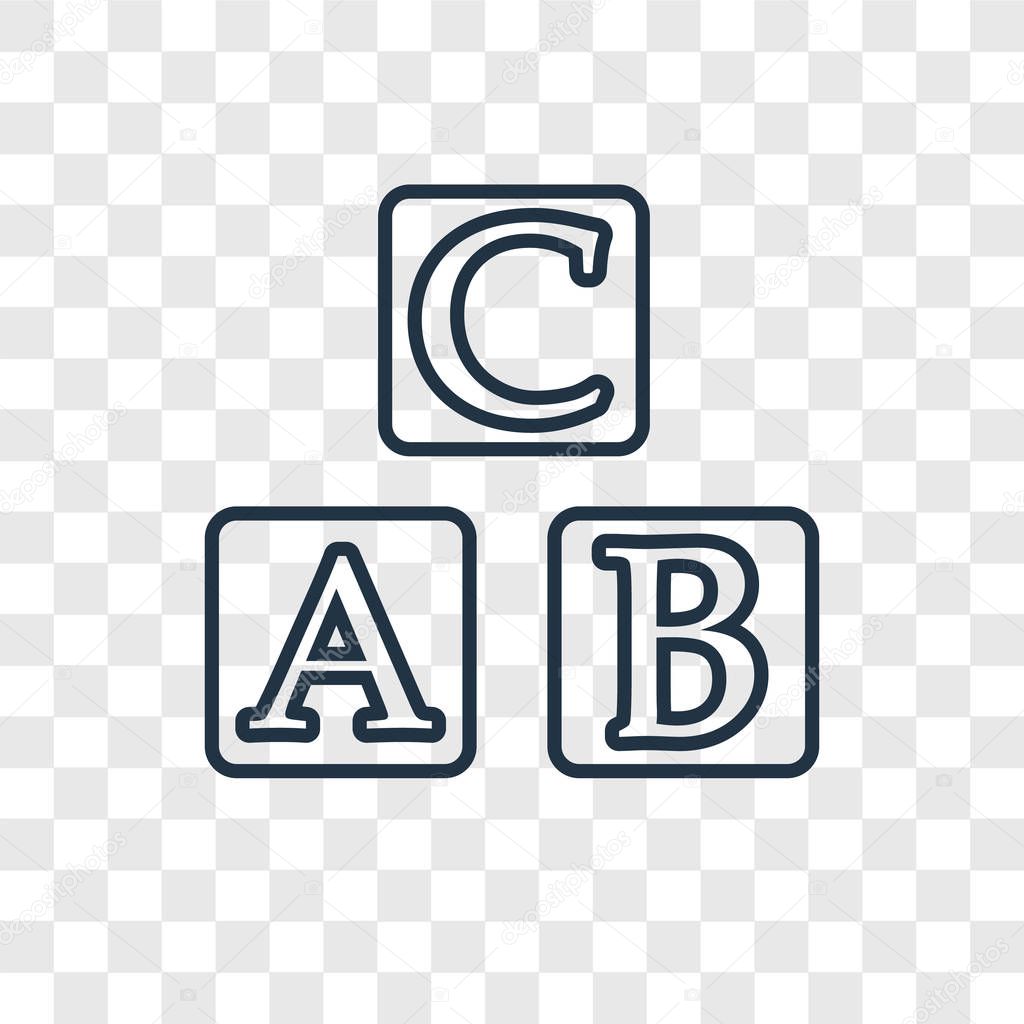 abc icono en el estilo de diseño de moda. abc icono aislado sobre fondo ...